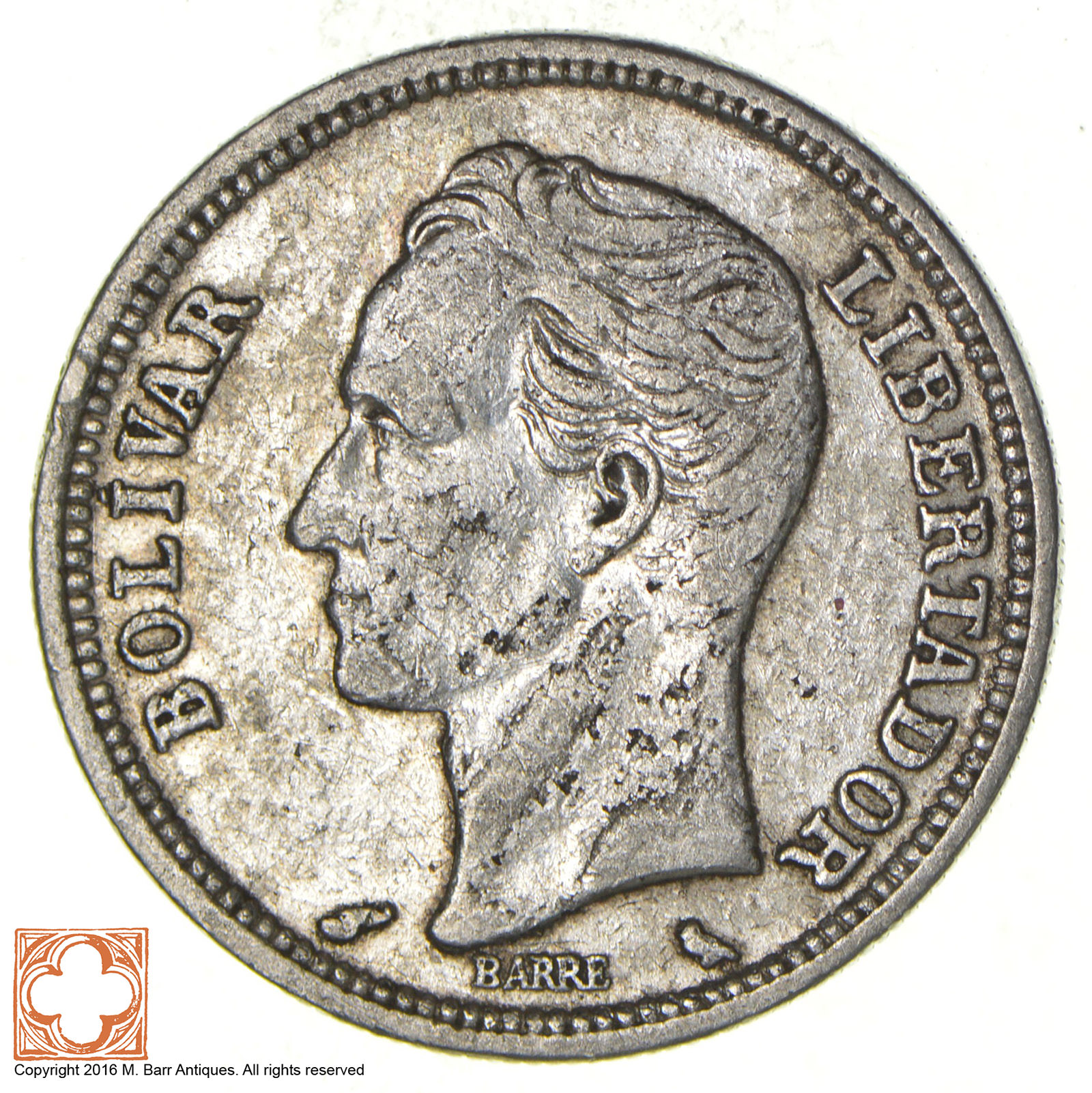 SILVER - 1960 - Venezuela - 1 Bolivar - World Silver Coin | Property Room