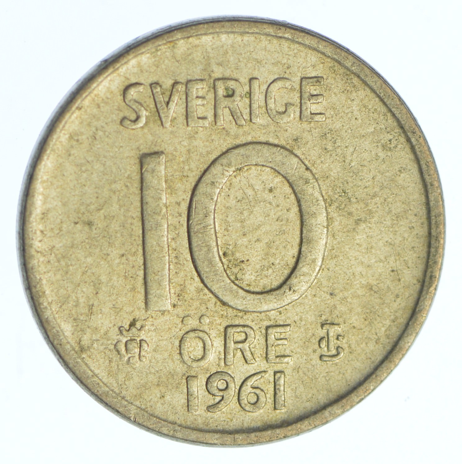 SILVER - 1961 Sweden 10 Ore - World Silver Coin - Reduced S&H ...