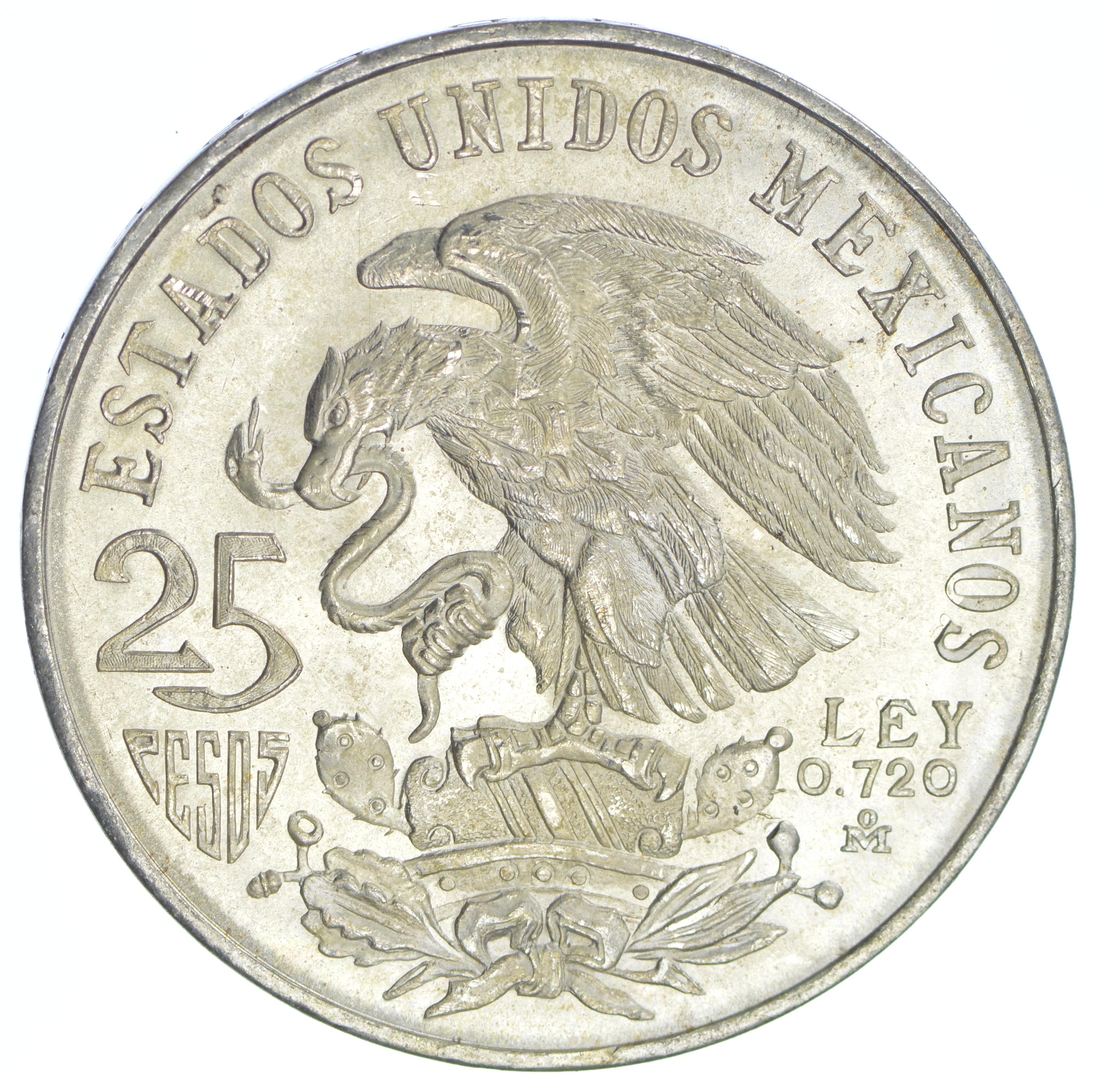 SILVER 1968 Mexico World Silver Coin 22.5 grams | Property Room