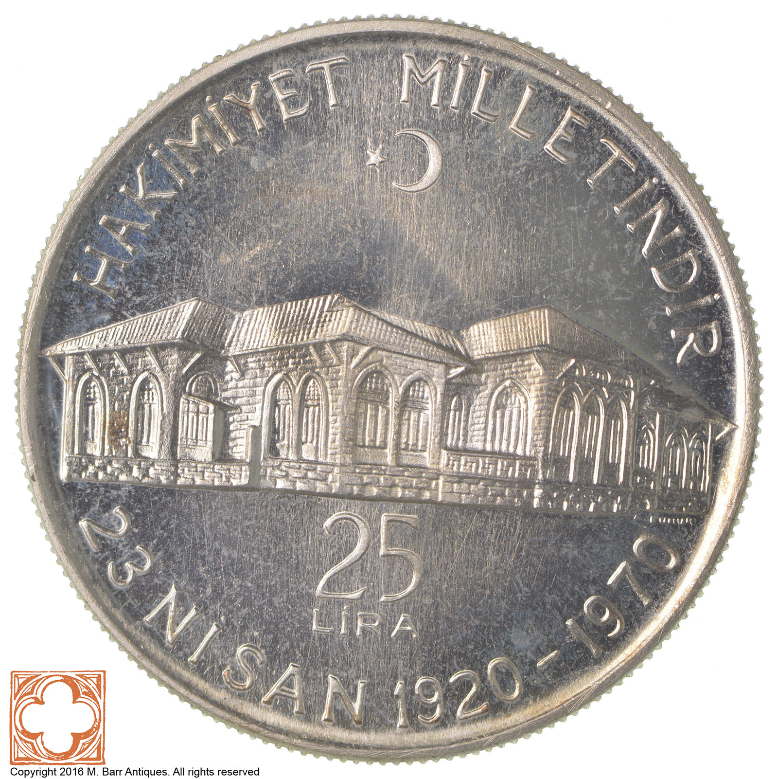 SILVER - 1970 Turkey 25 Lira - World Silver Coin 14.9 Grams! | Property ...