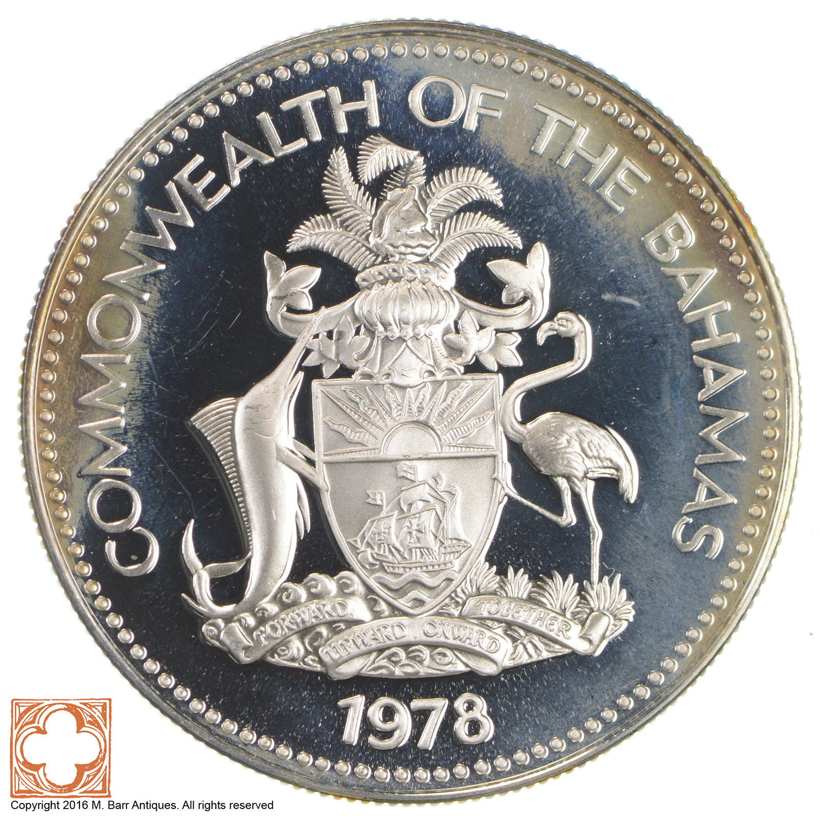 SILVER - 1978 - Bahamas - 1 Dollar - 17.4 Grams - World Silver Coin ...