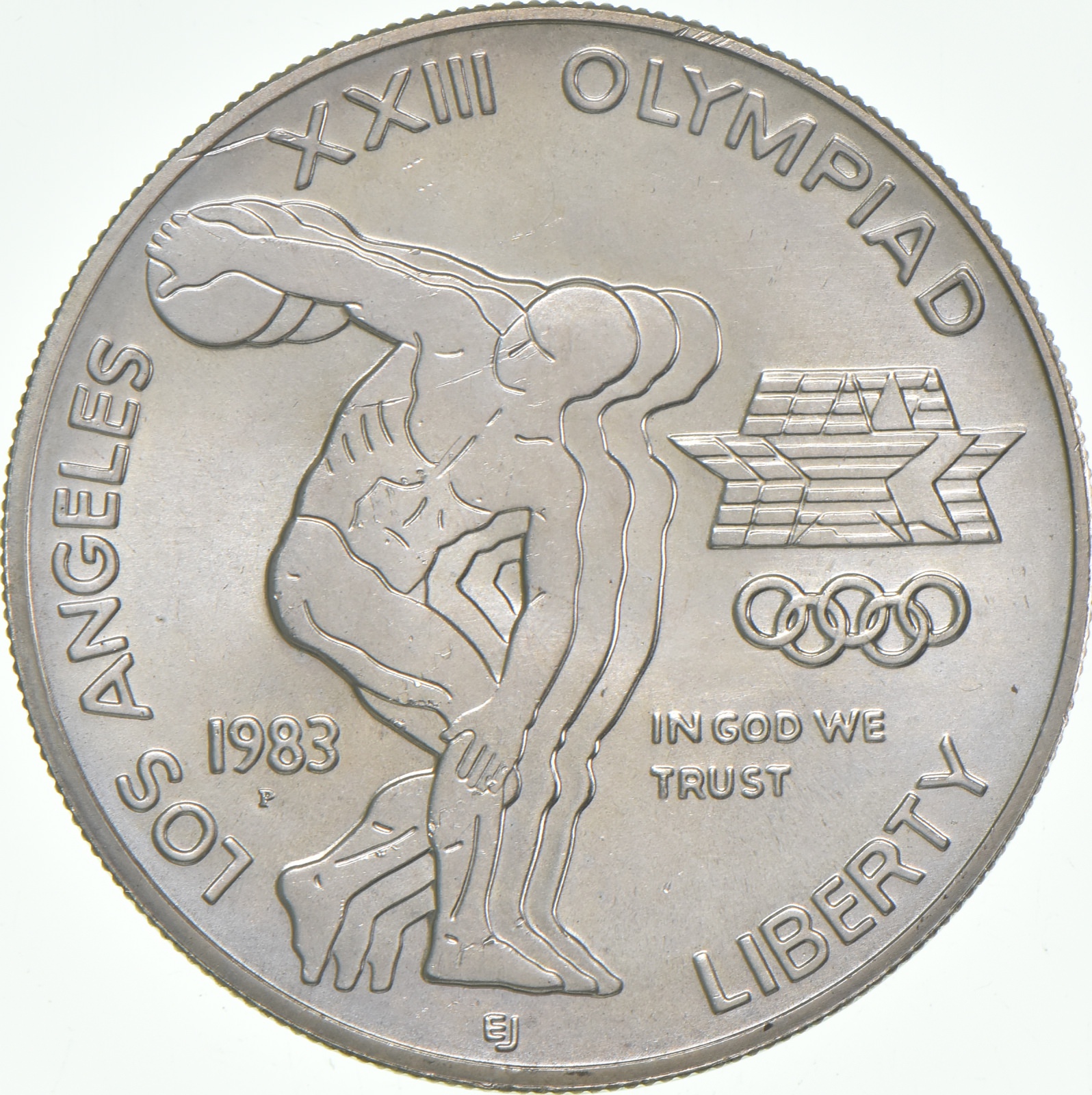 SILVER 1983 Los Angeles Olympics Commemorative US Silver Dollar - 90% ...