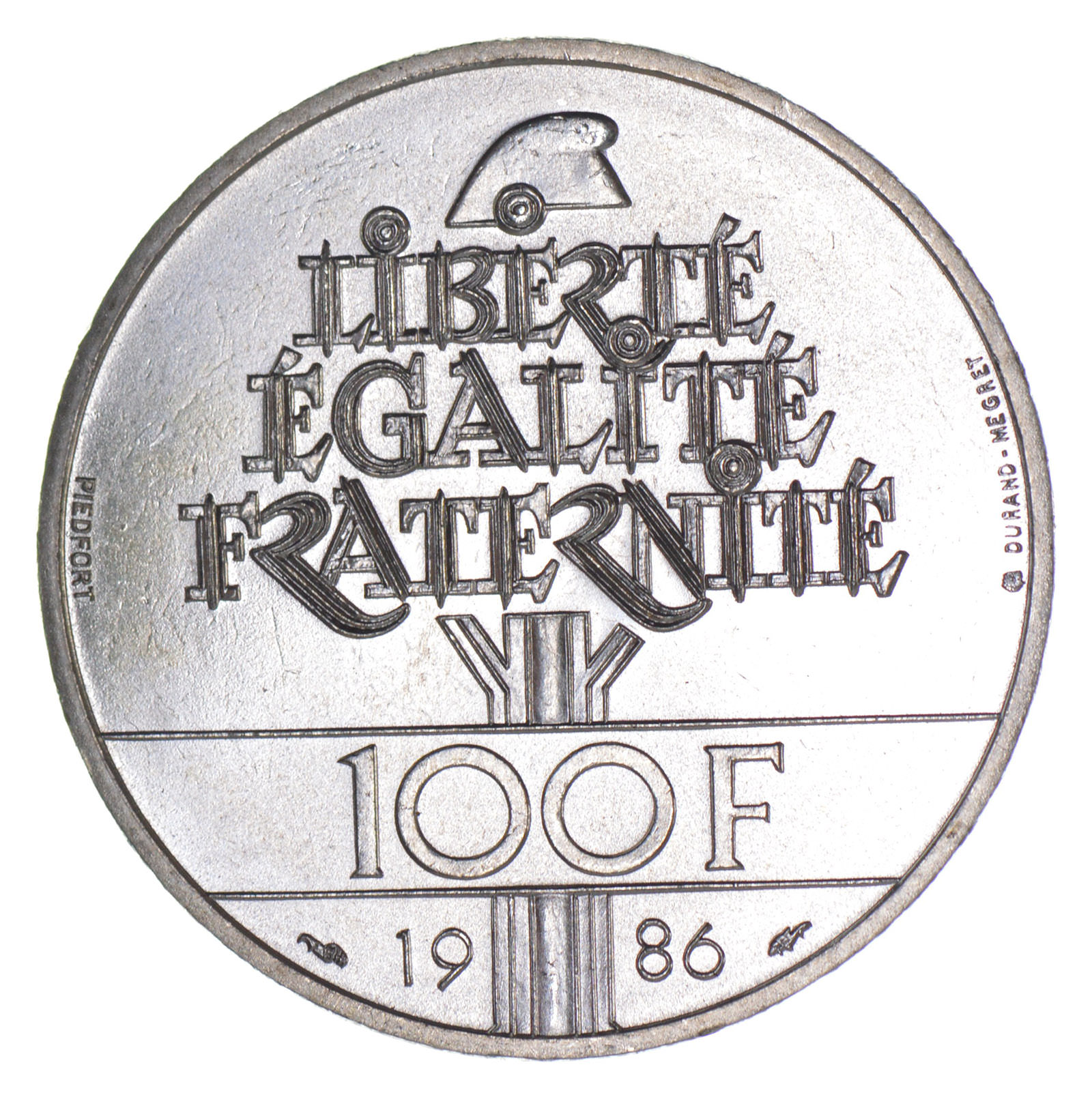 SILVER - 1986 France 100 Francs - Not Circulated - World Silver Coin 30 ...