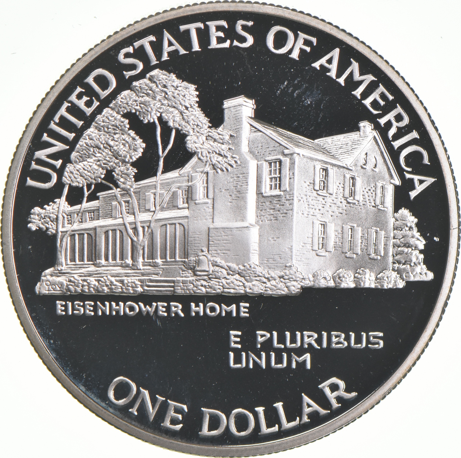 SILVER 1990-P President Eisenhower Centennial Commemorative US Silver ...