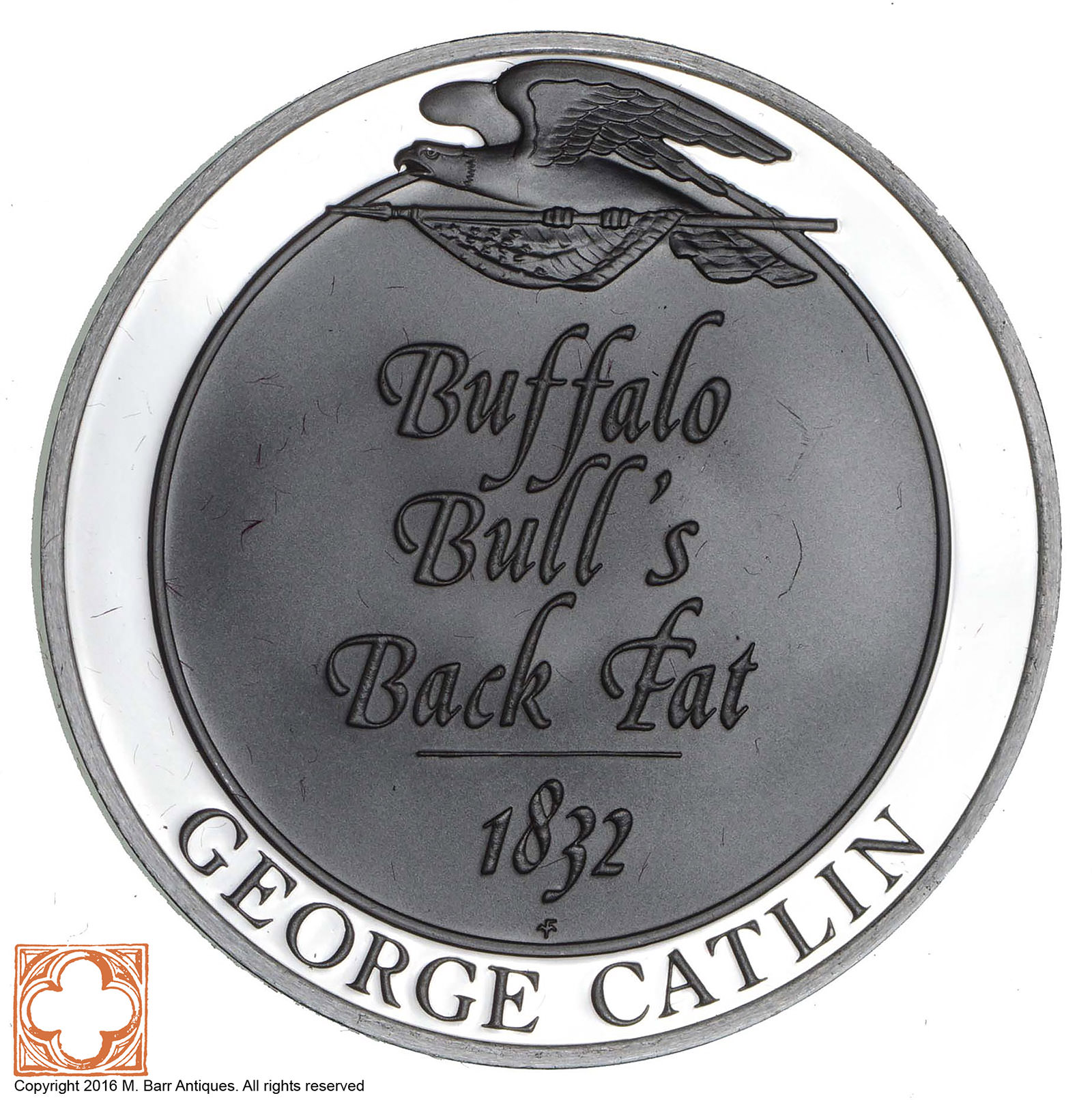 SILVER Art History Limited Edition Sterling Medallion - Buffalo Bull's ...