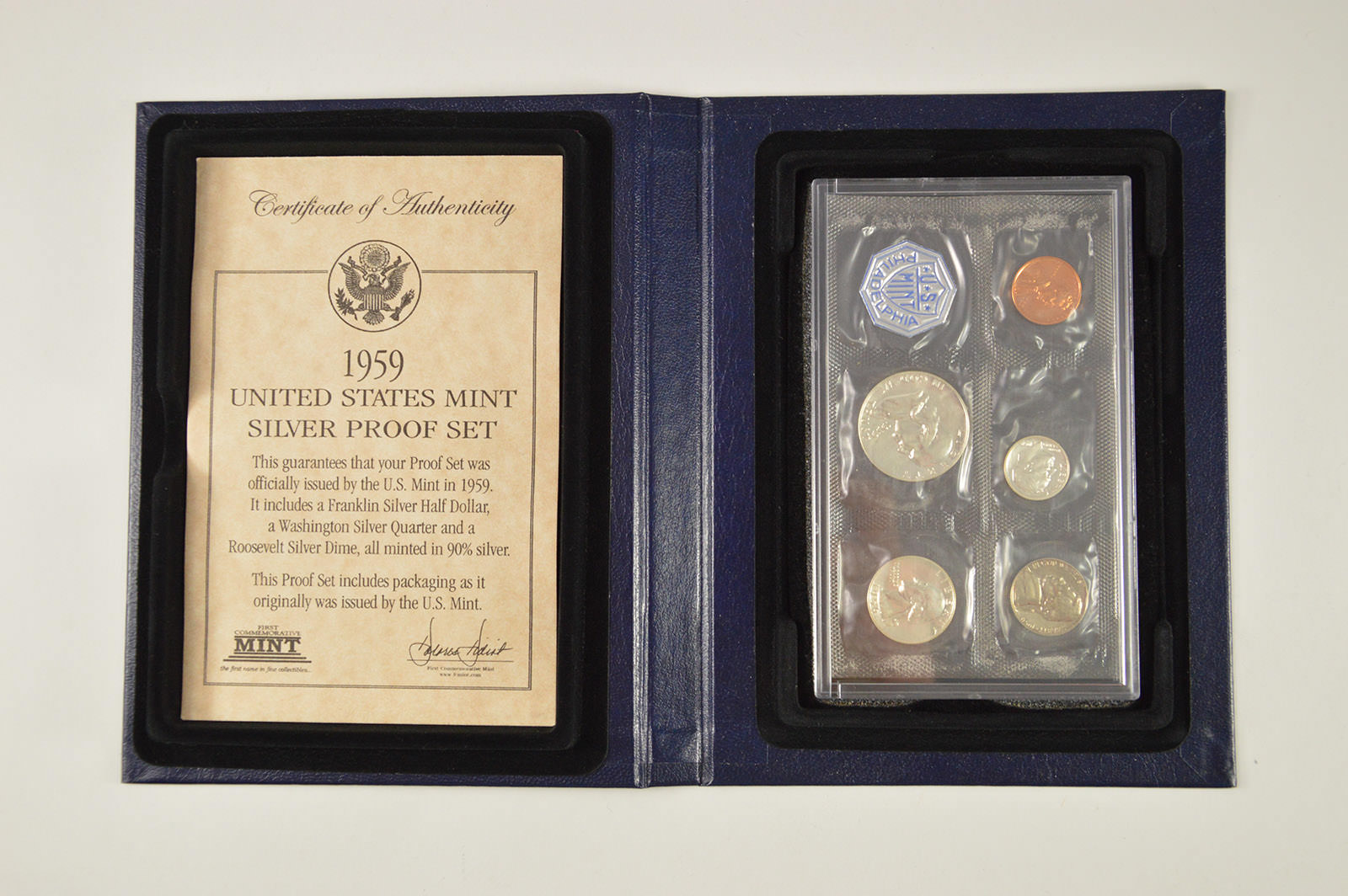 SILVER Coin Set 1959 United States Mint Silver Proof Set Historic US ...