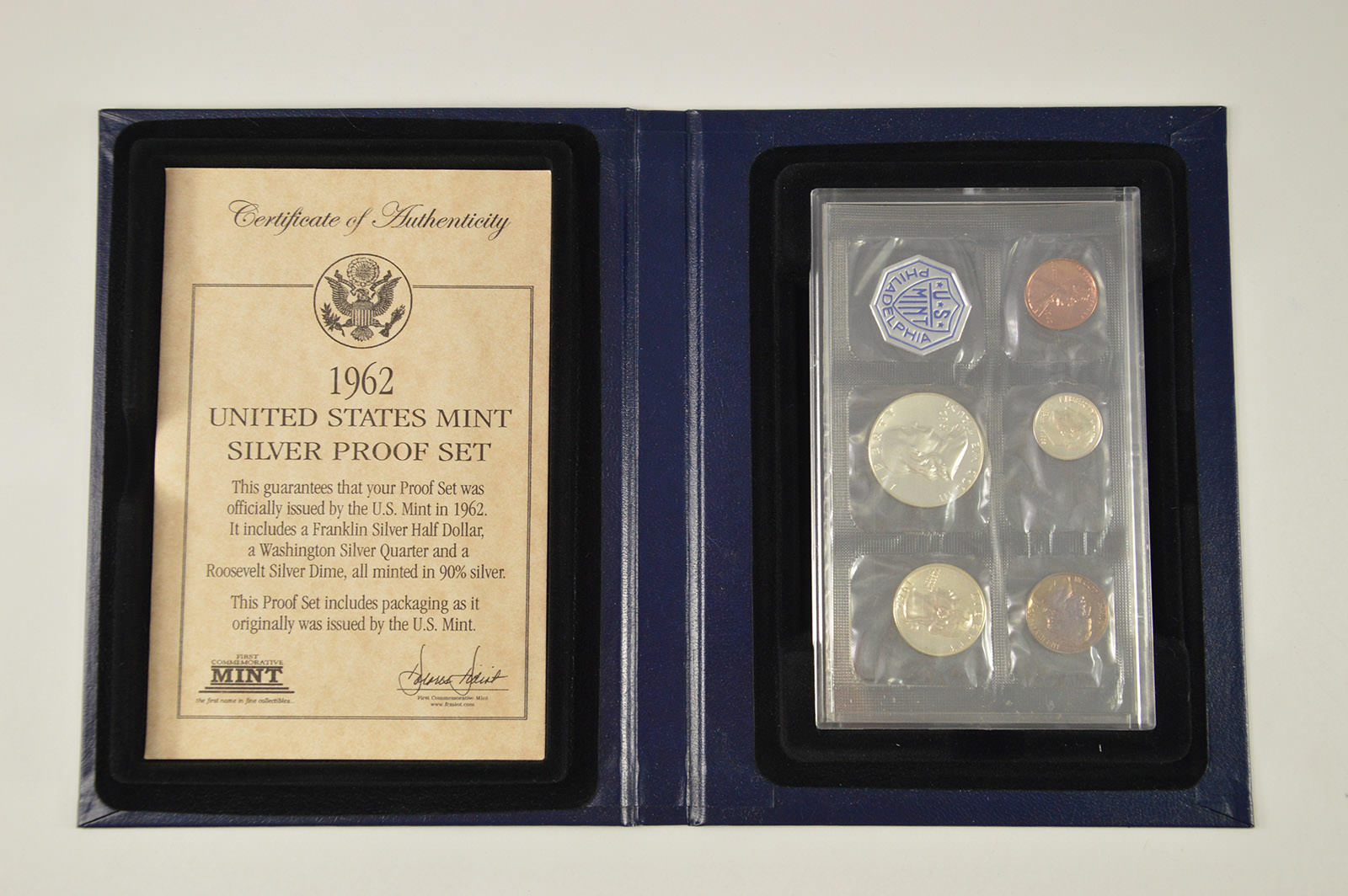 SILVER Coin Set 1962 United States Mint Silver Proof Set Historic US ...