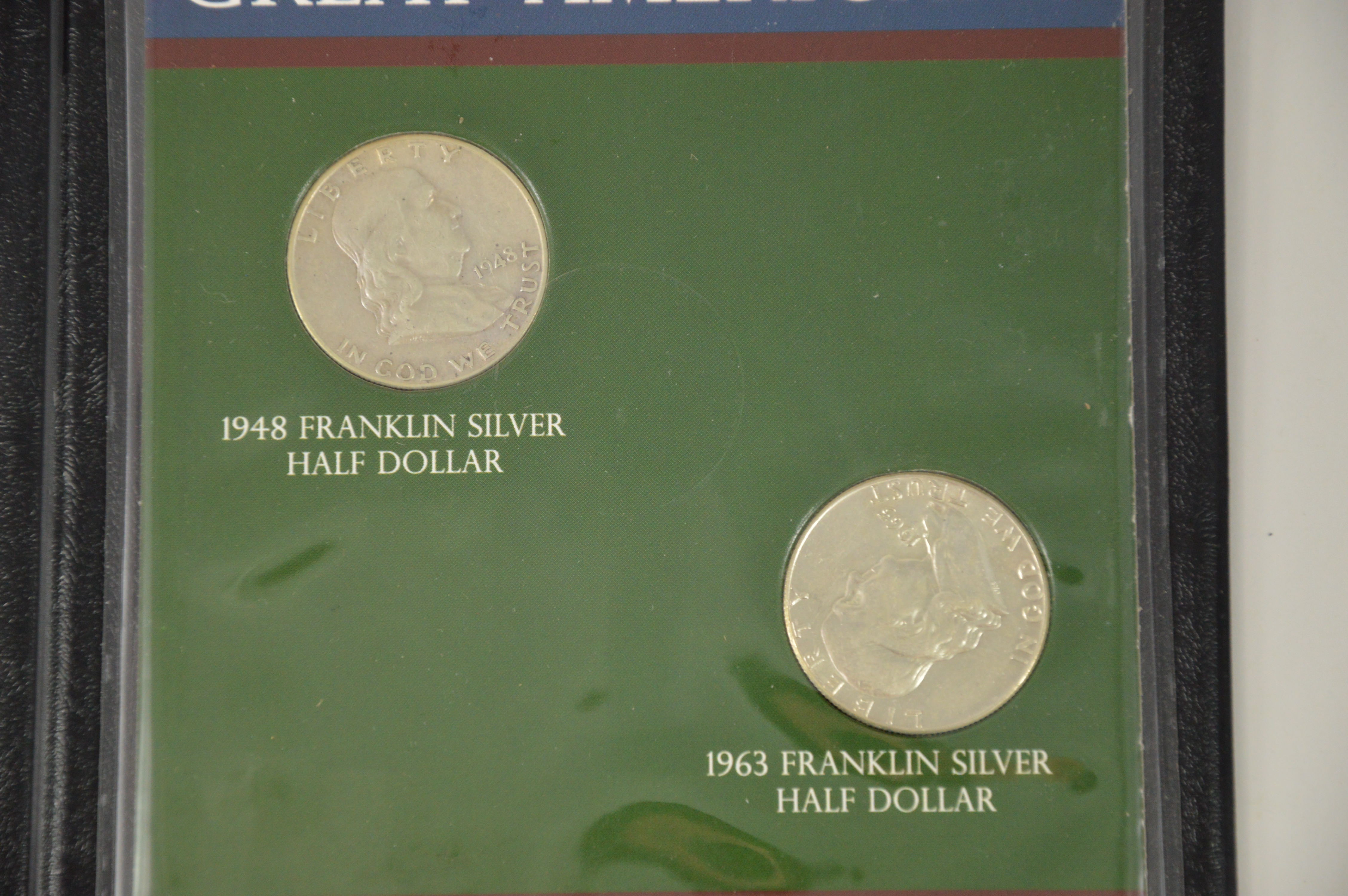 SILVER Coin Set Benjamin Franklin Great Americans Coins & Stamps ...