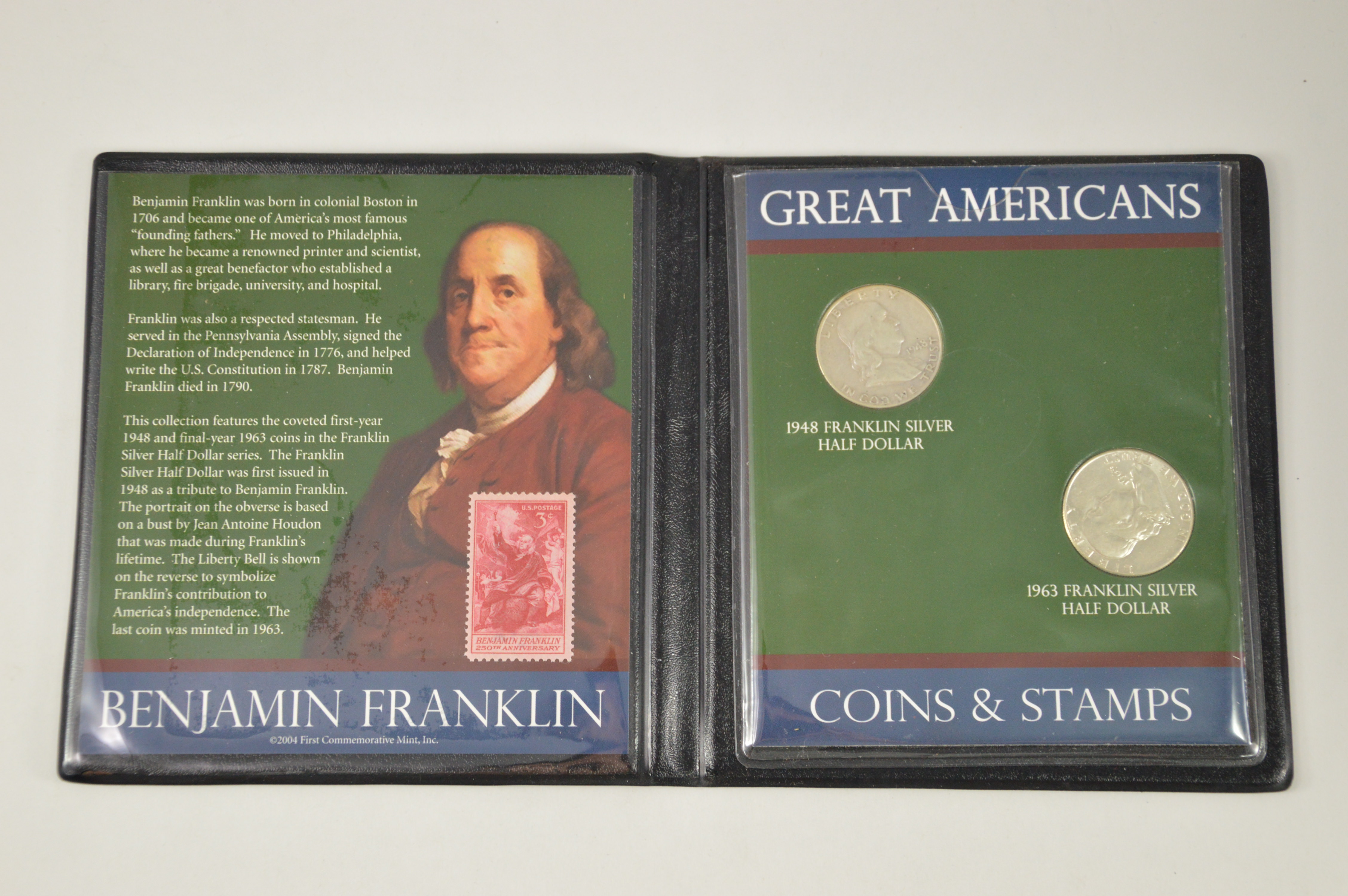 SILVER Coin Set Benjamin Franklin Great Americans Coins & Stamps ...