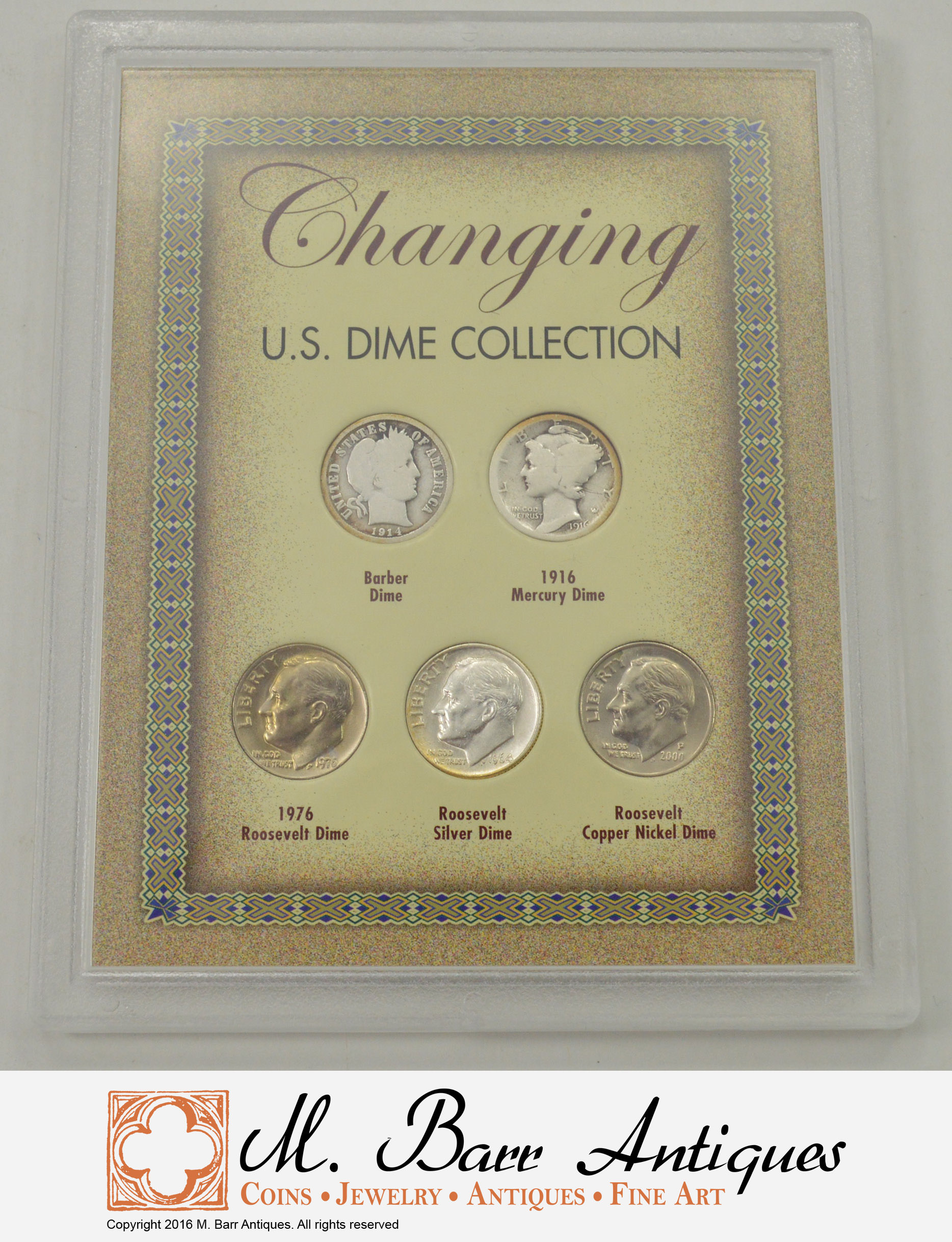 SILVER Coin Set Changing US Dime Collection**** Historic US Collection ...