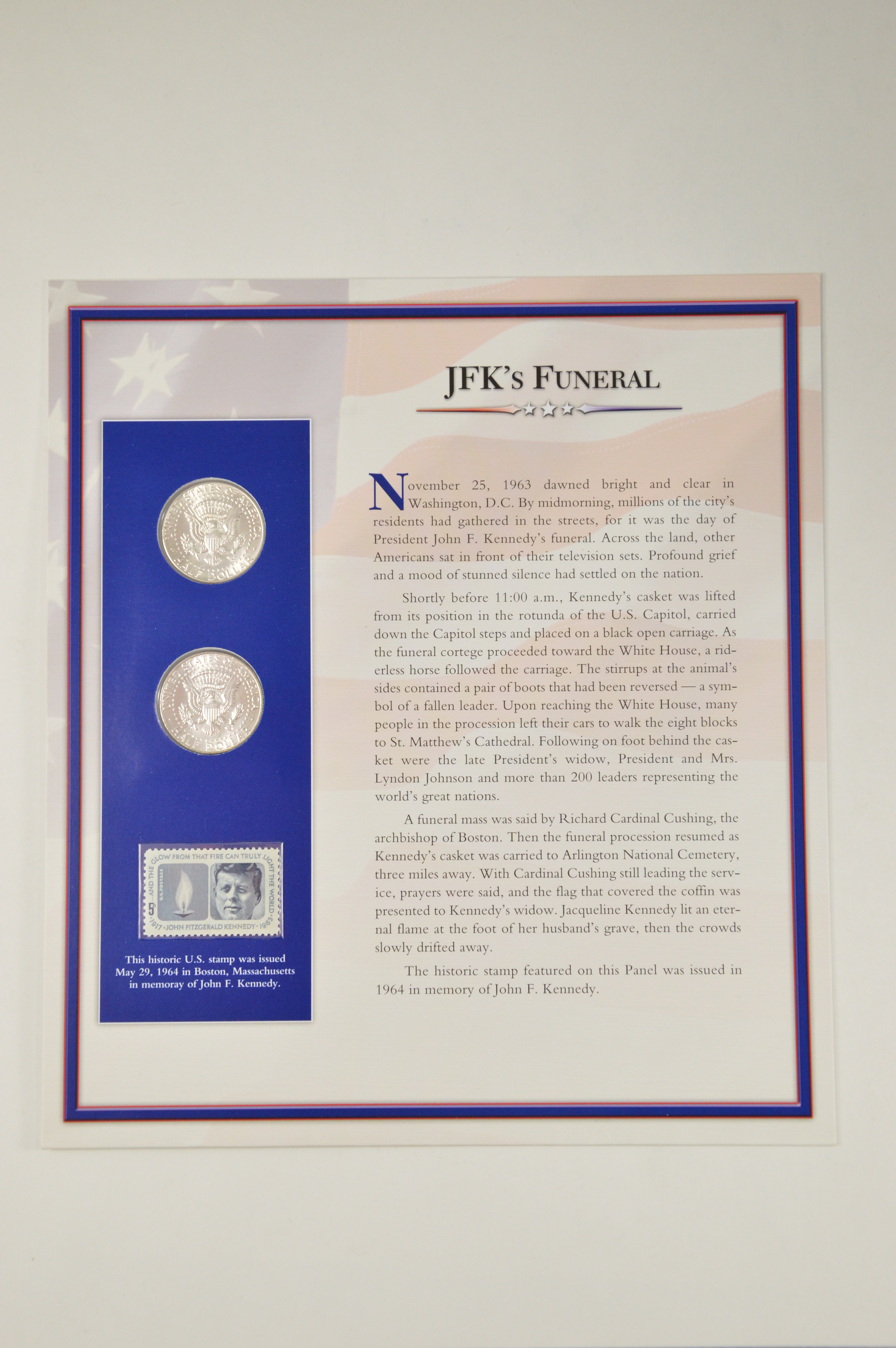 SILVER Coin Set JFK's Funeral Coins & Stamp Historic US Collection ...