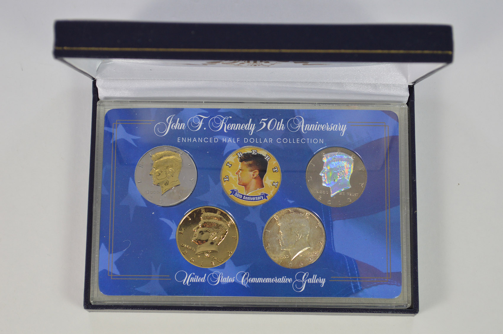 SILVER Coin Set John F. Kennedy 50th Anniversary Enhanced Half Dollar ...