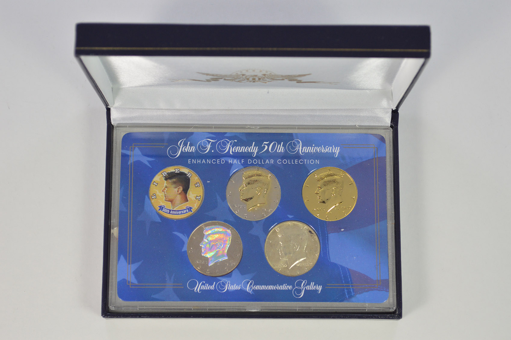 SILVER Coin Set John F. Kennedy 50th Anniversary Enhanced Half Dollar ...