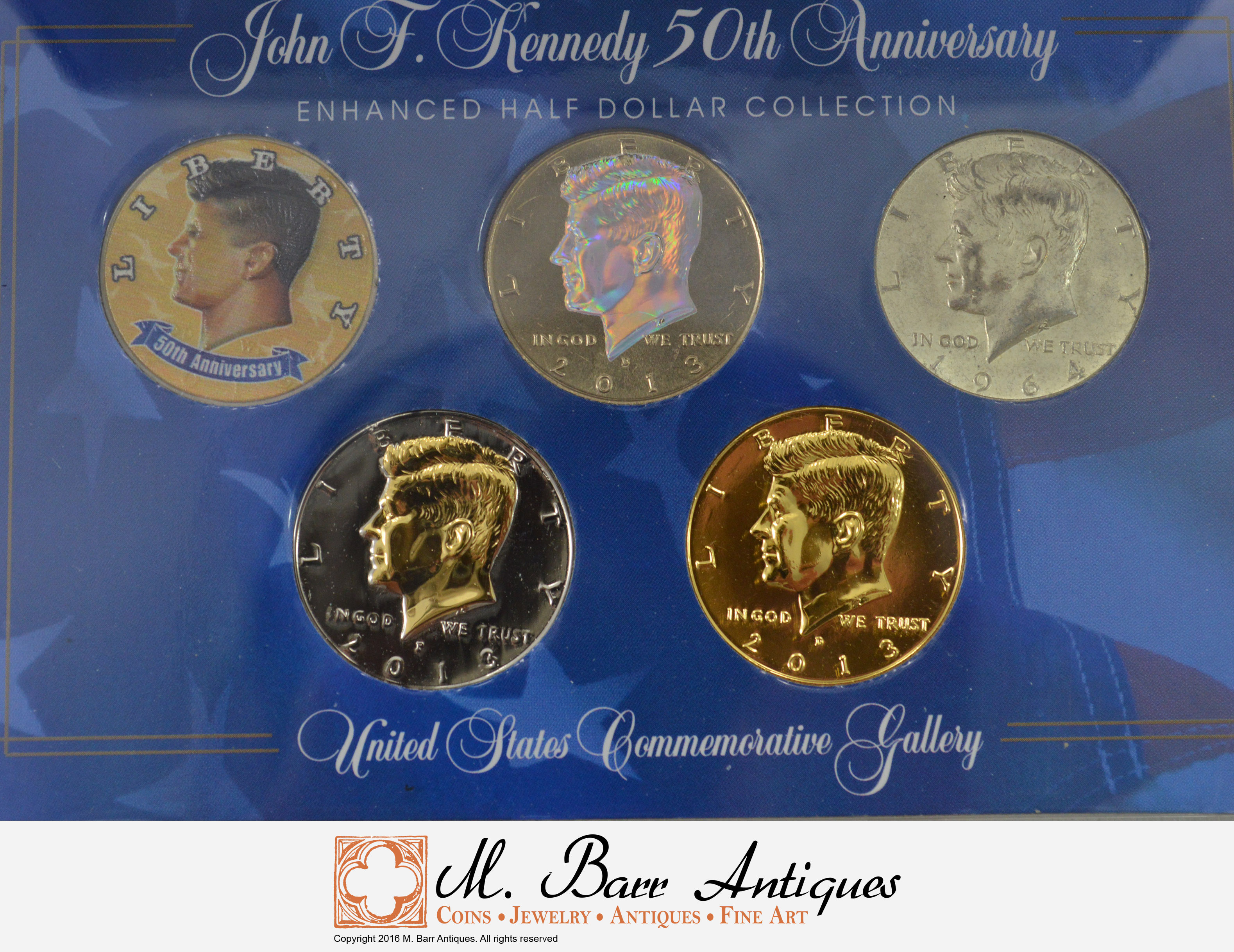 SILVER Coin Set John F. Kennedy 50th Anniversary Enhanced**** Historic ...