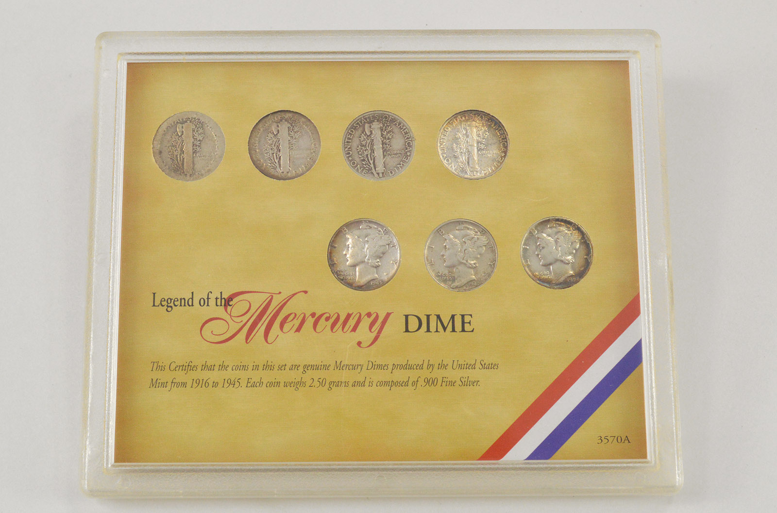 SILVER Coin Set Legend Of The Mercury Dime Historic US Collection ...