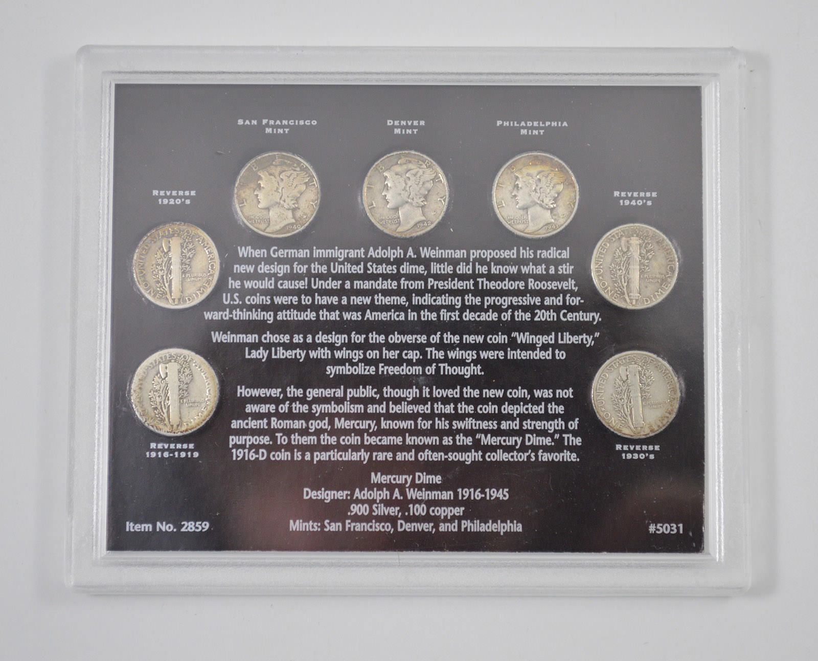 SILVER Coin Set Legend of the Silver Mercury Dime Historic US ...