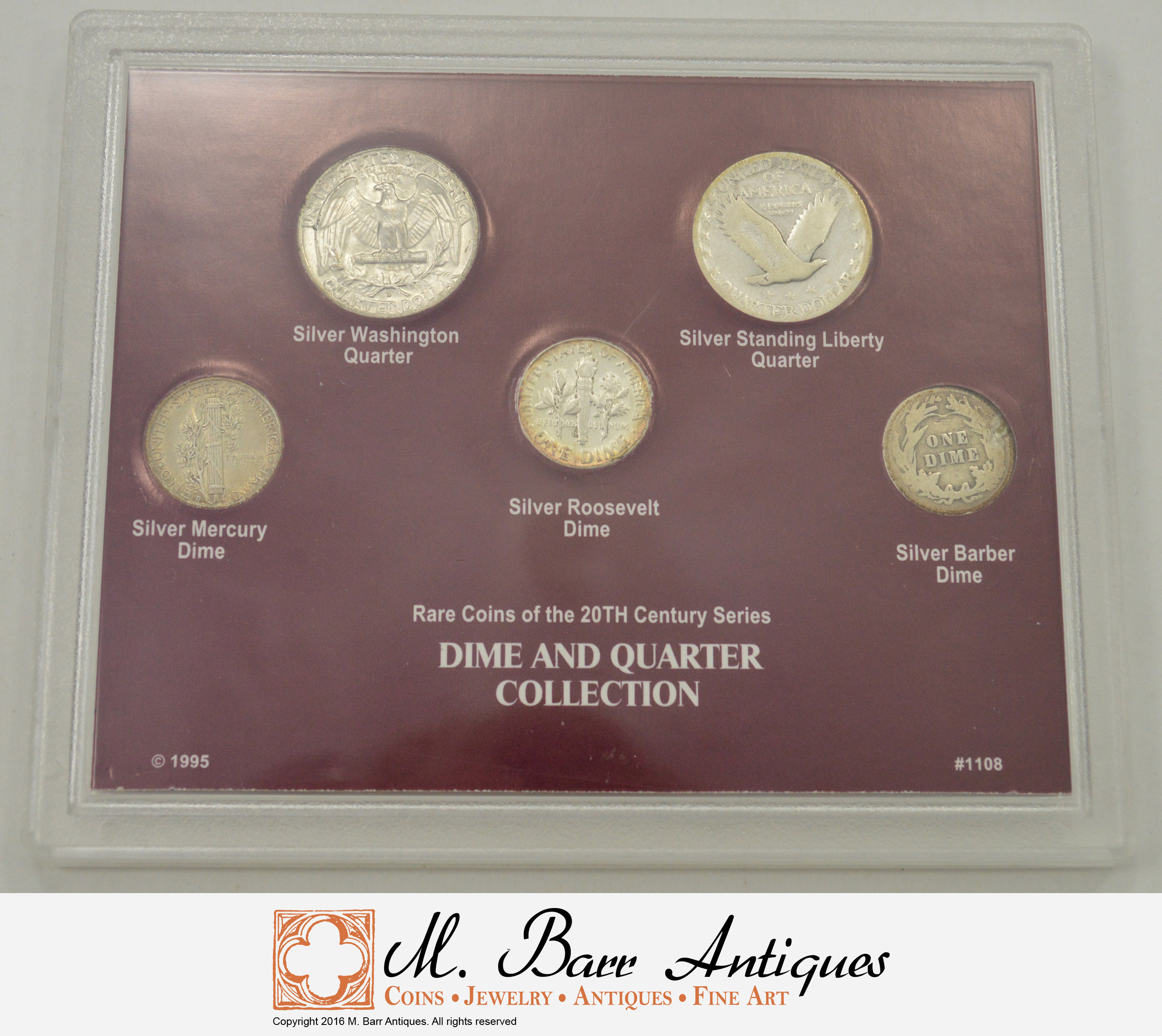 SILVER Coin Set Rare Coins of the 20th Century - Dime and Quarter ...