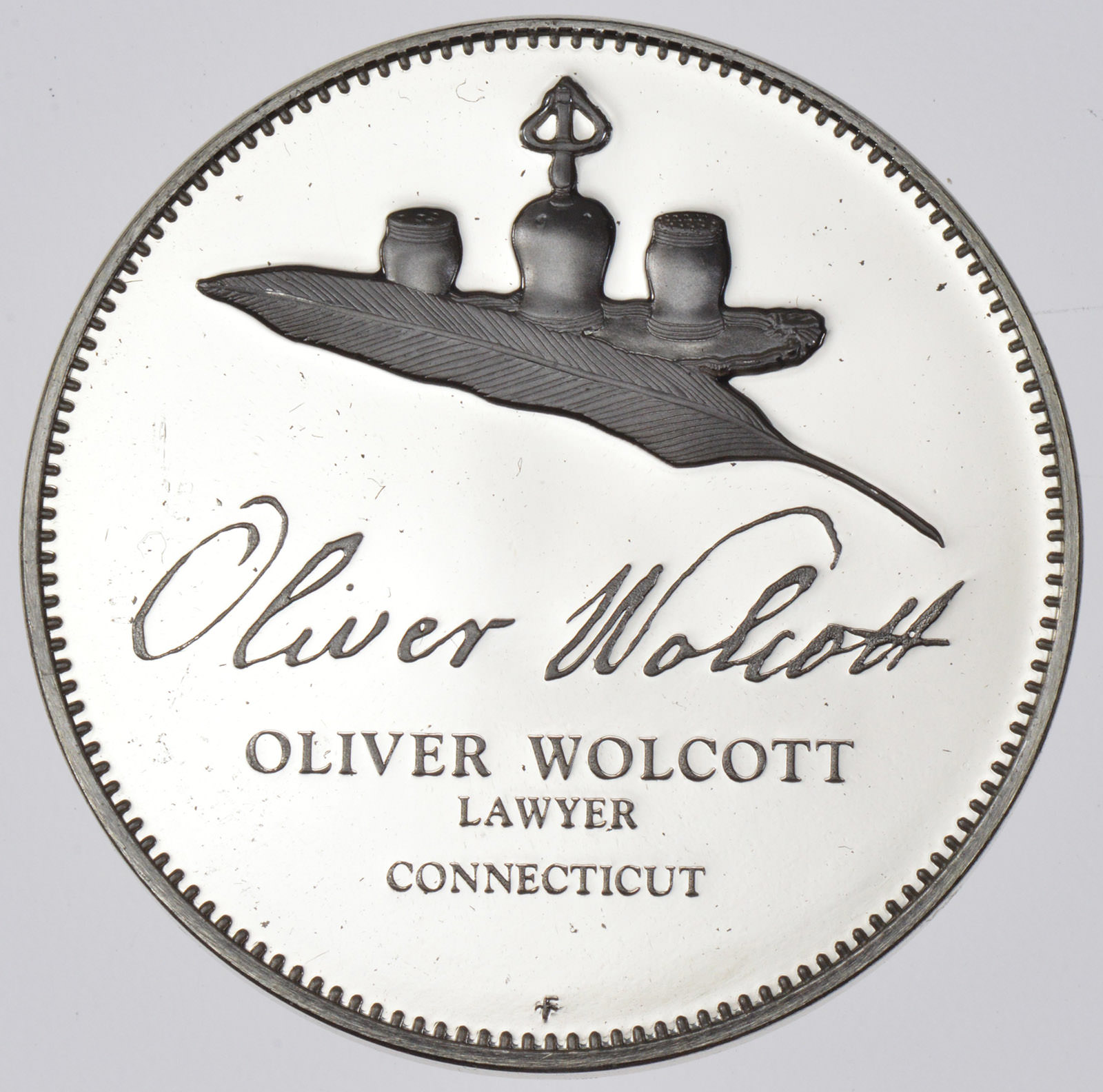 SILVER - Historic Figures Oliver Wolcott Sterling Silver Round - .925 ...