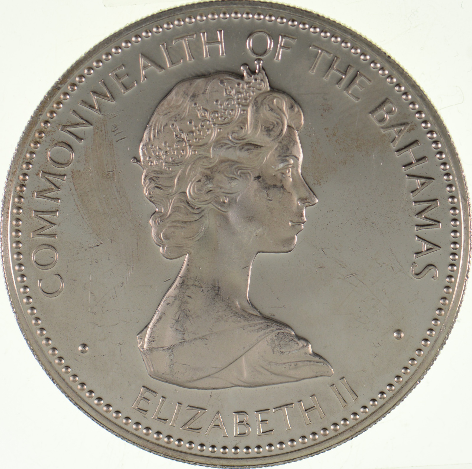 SILVER - HUGE - 1973 Bahamas Islands 10 Dollars - World Silver Coin ...