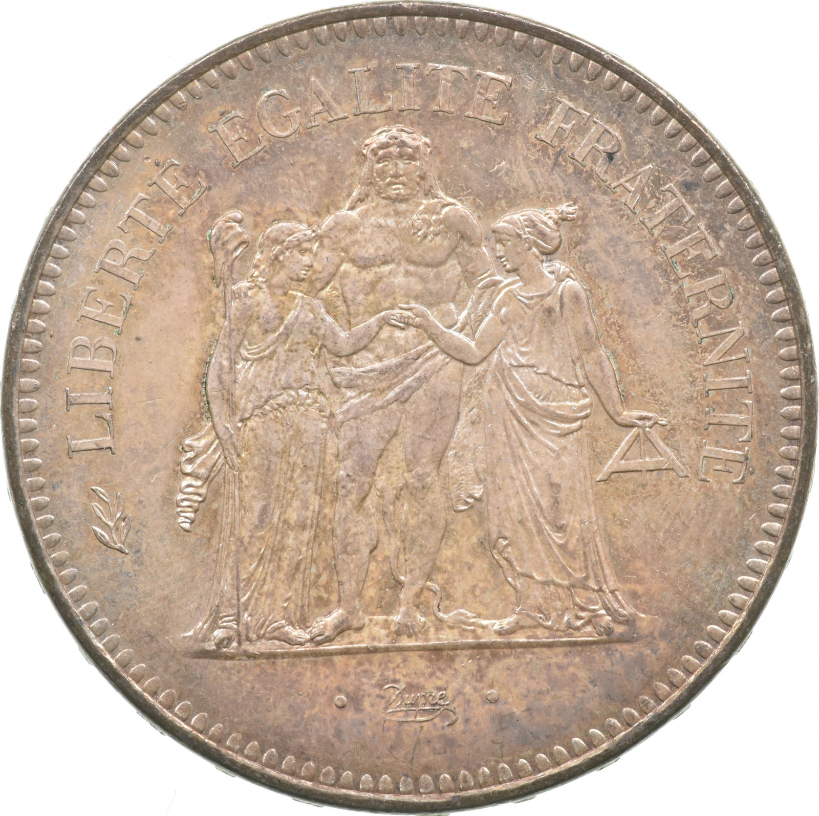 SILVER - HUGE - 1978 France 50 Francs - World Silver Coin | Property Room