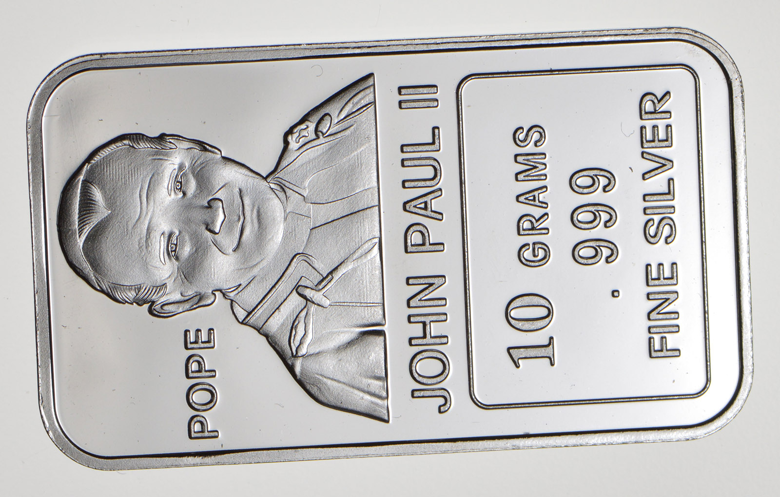 SILVER - Pope John Paul II - 10 Gram .999 Fine Silver - Limited Design ...