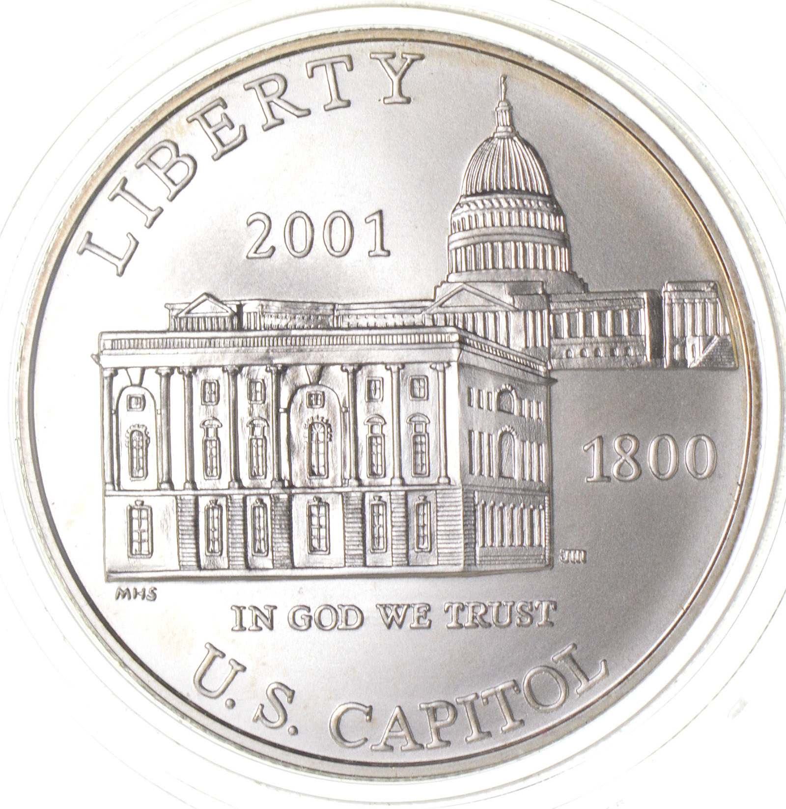 SILVER Proof 2001-P US Capitol Commemorative US Silver Dollar - 90% ...