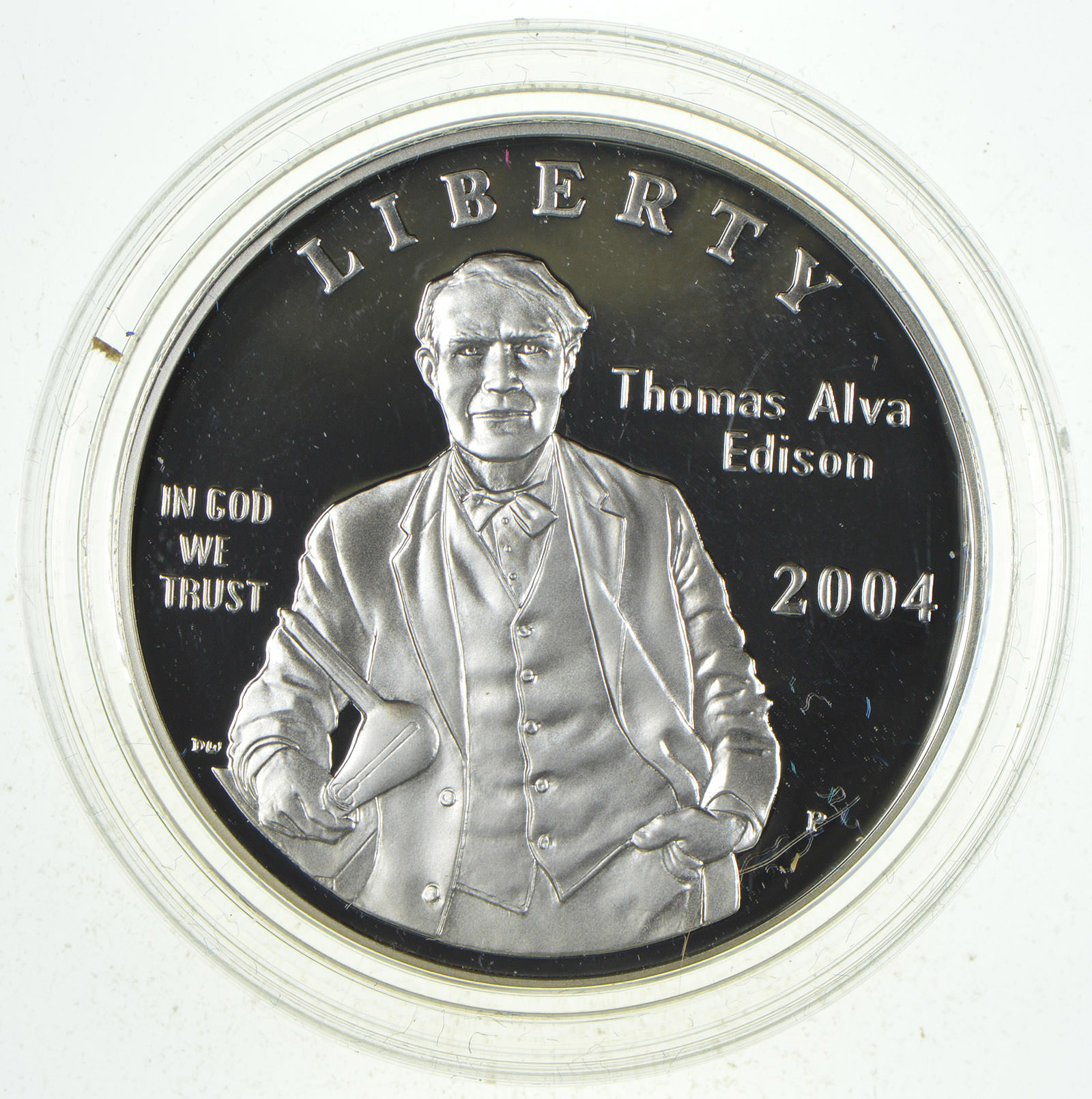 SILVER Proof 2004-P Thomas Edison 125th Anniversary of Lightbulb ...
