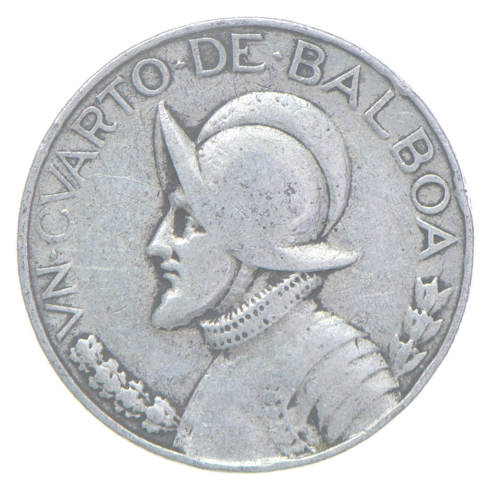 SILVER Roughly Size of a Quarter 1947 Panama 1/4 Balboa World Silver ...