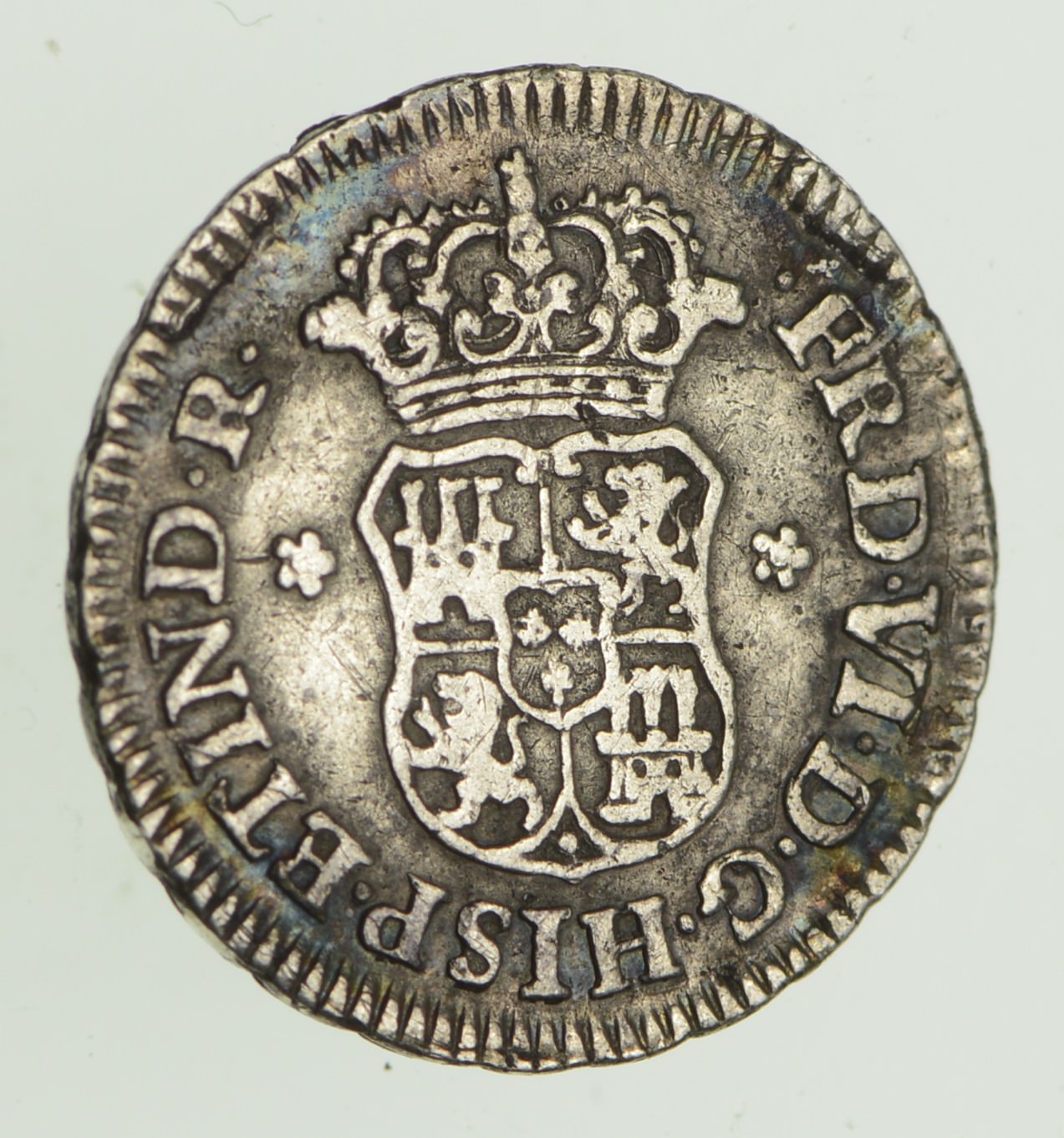 SILVER - Roughly the Size of a Dime - 1754 Mexico 1/2 Real - World ...