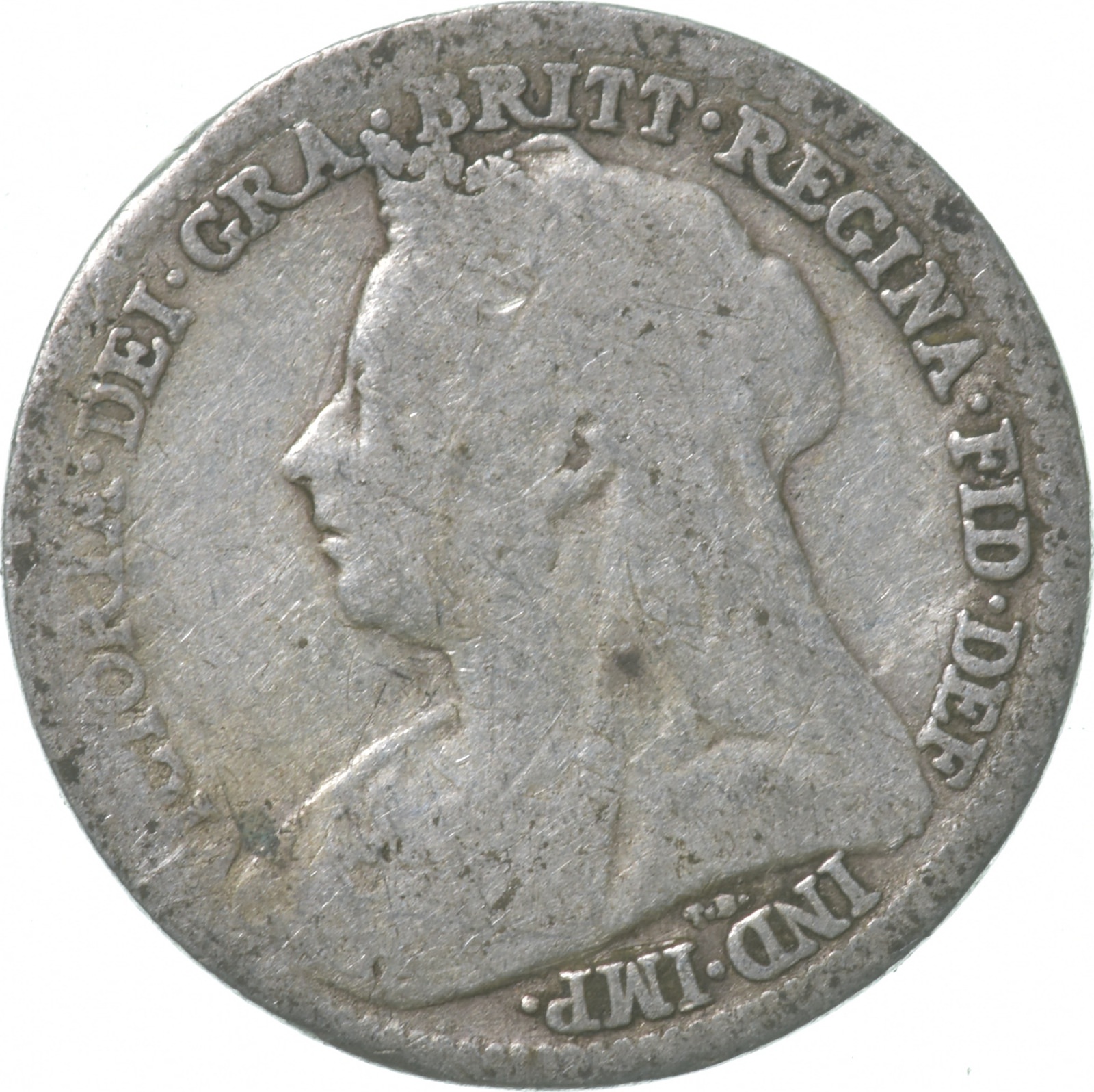 SILVER - Roughly the Size of a Dime - 1898 Great Britain 3 Pence ...