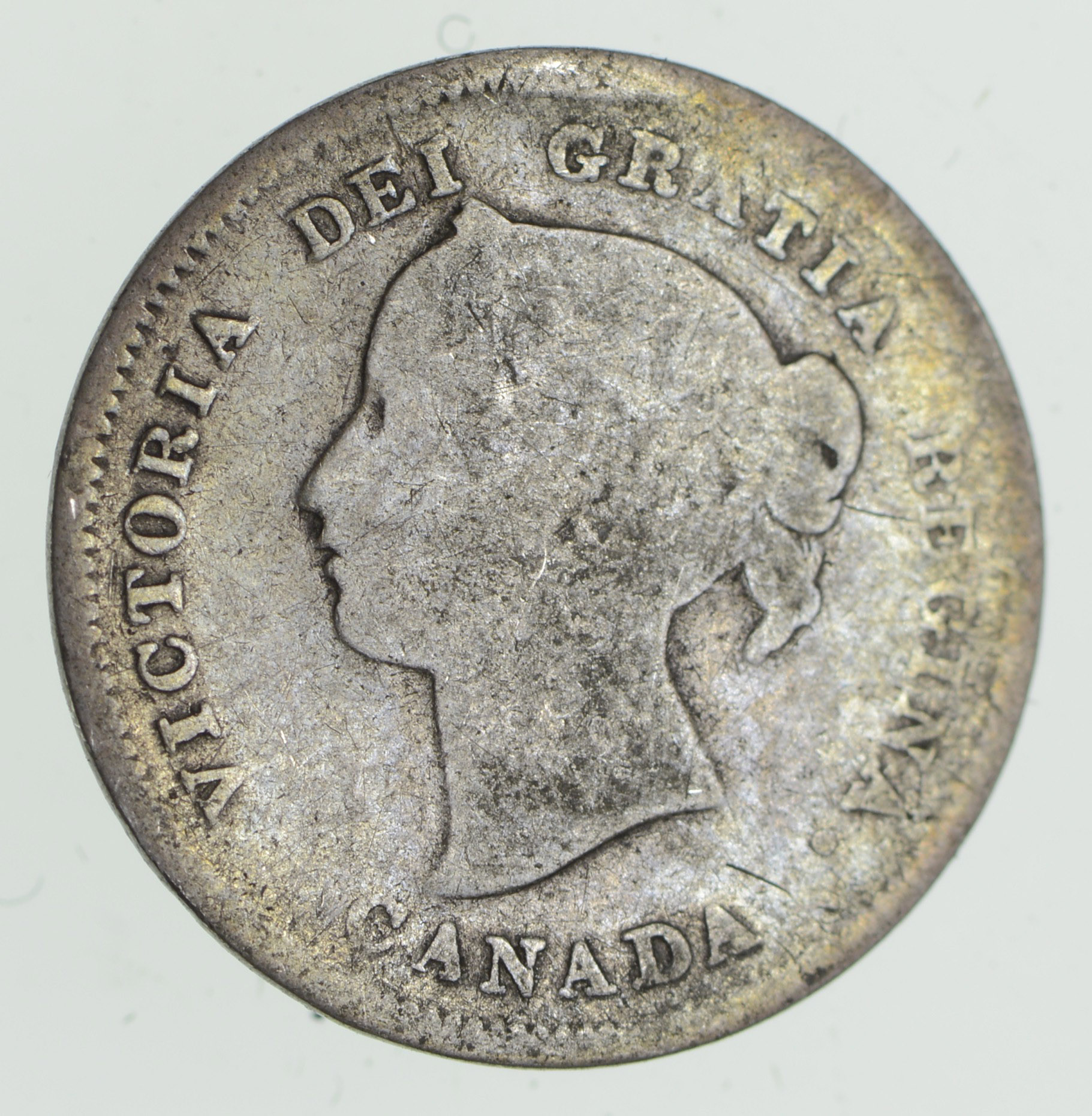 SILVER - Roughly the Size of a Dime - 1900 Canada 5 Cents - World ...