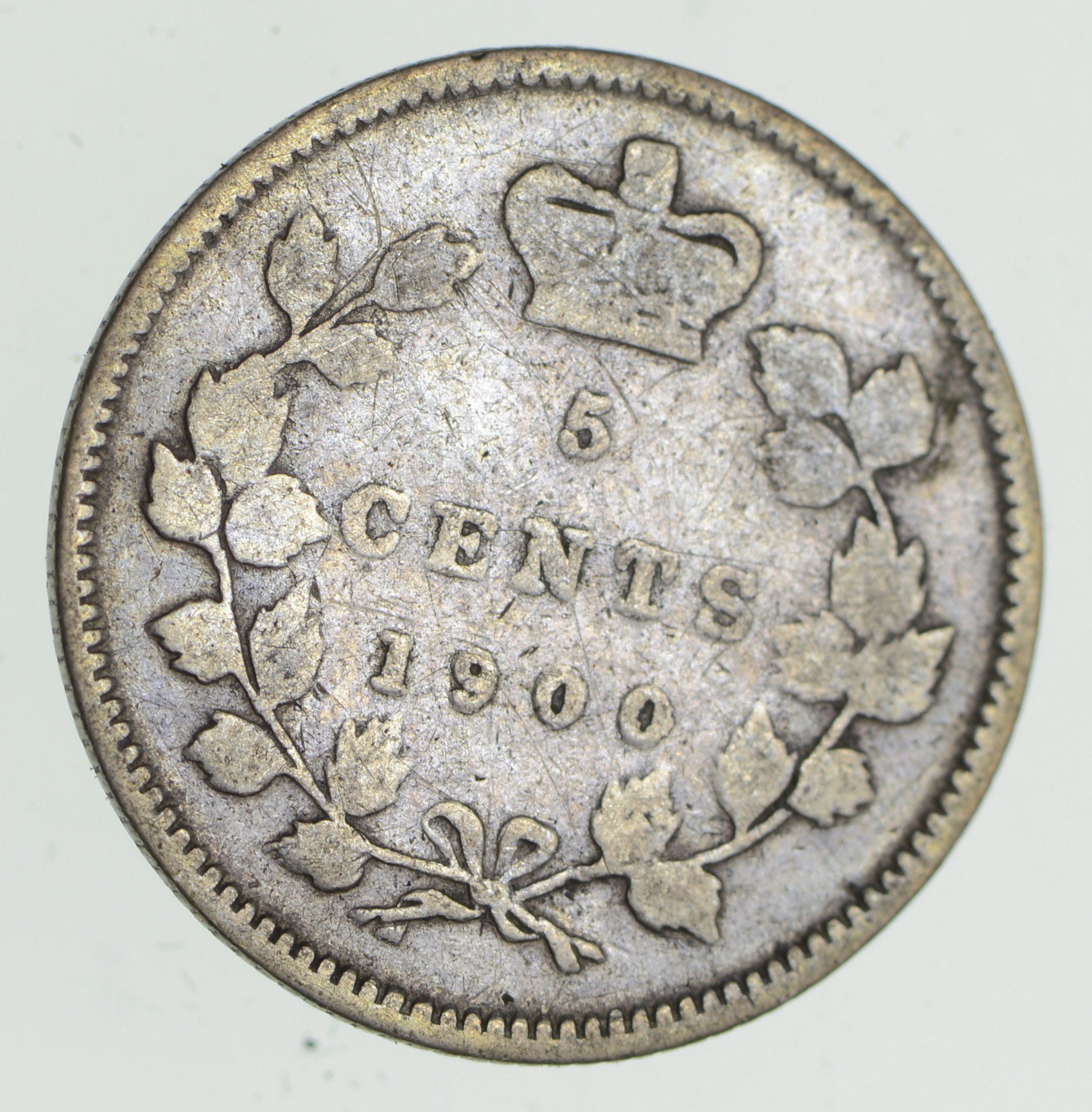 SILVER - Roughly the Size of a Dime - 1900 Canada 5 Cents - World ...