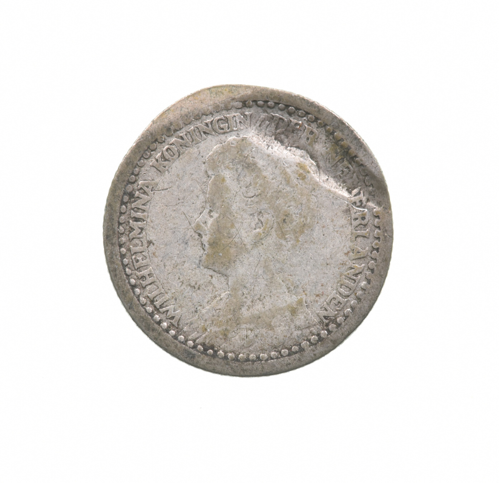 SILVER - Roughly the Size of a Dime - 1918 Netherlands 10 Cents - World ...