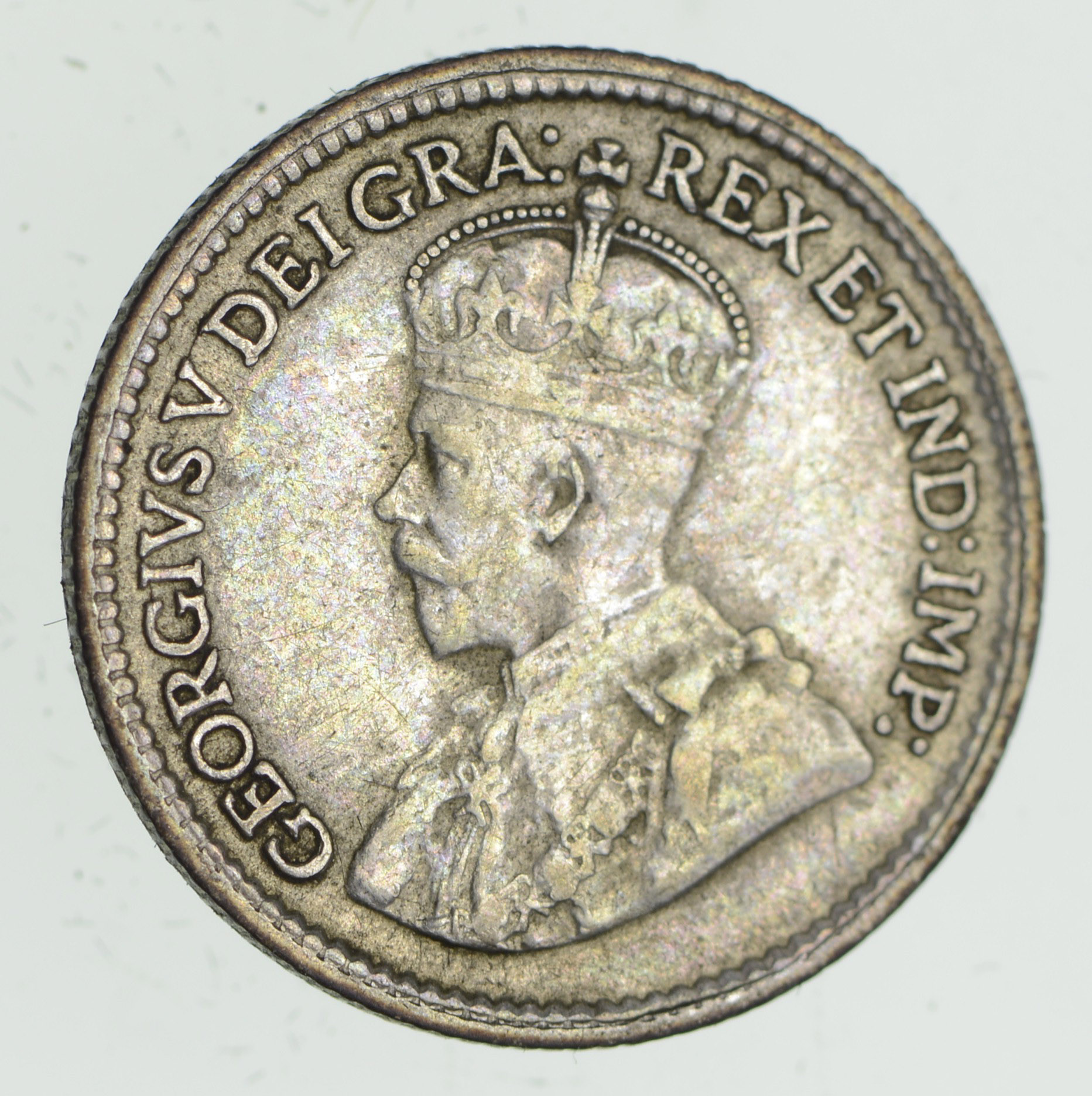 SILVER - Roughly the Size of a Dime - 1920 Canada 5 Cents - World ...