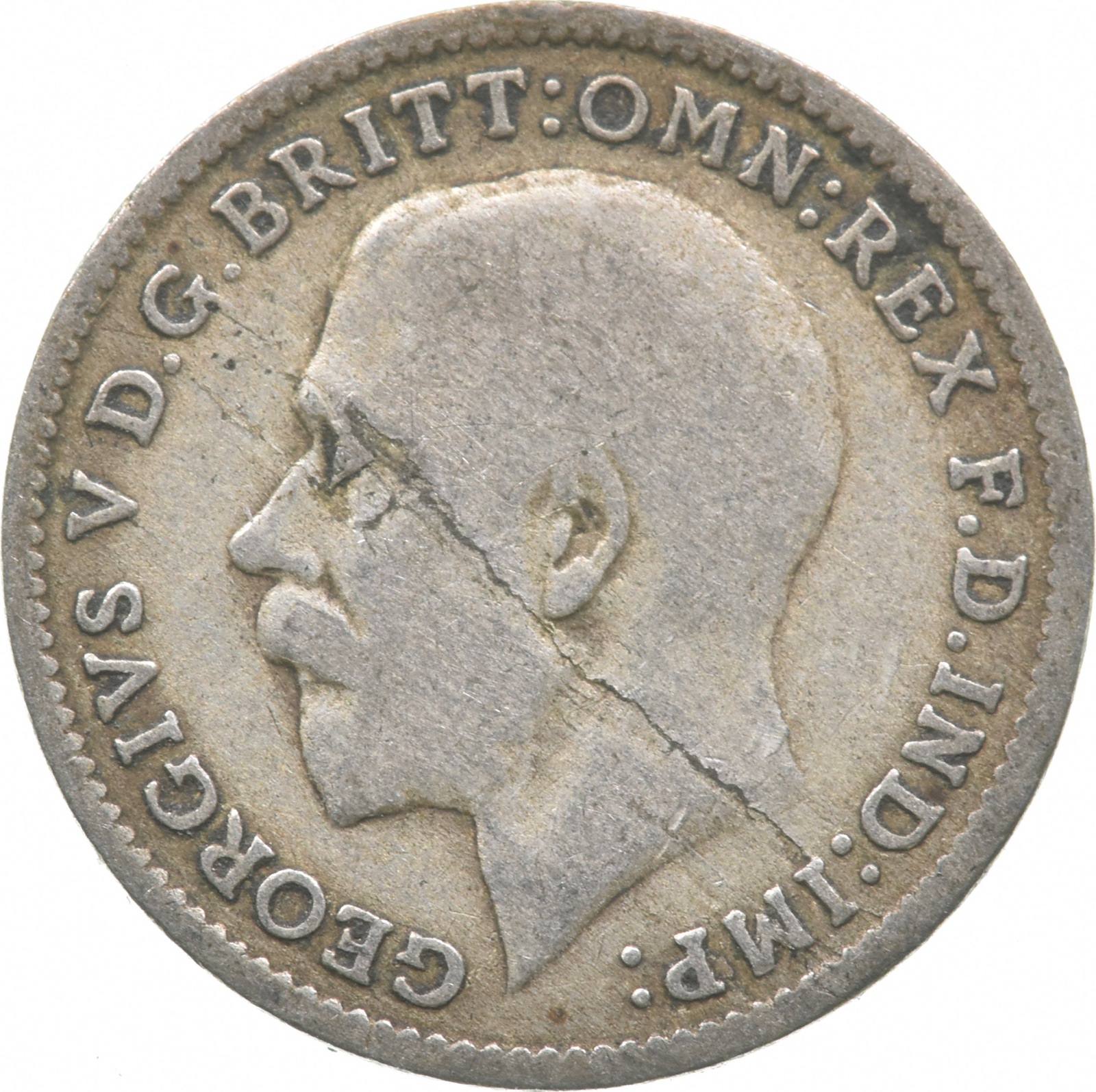 SILVER - Roughly the Size of a Dime - 1922 Great Britain 3 Pence ...