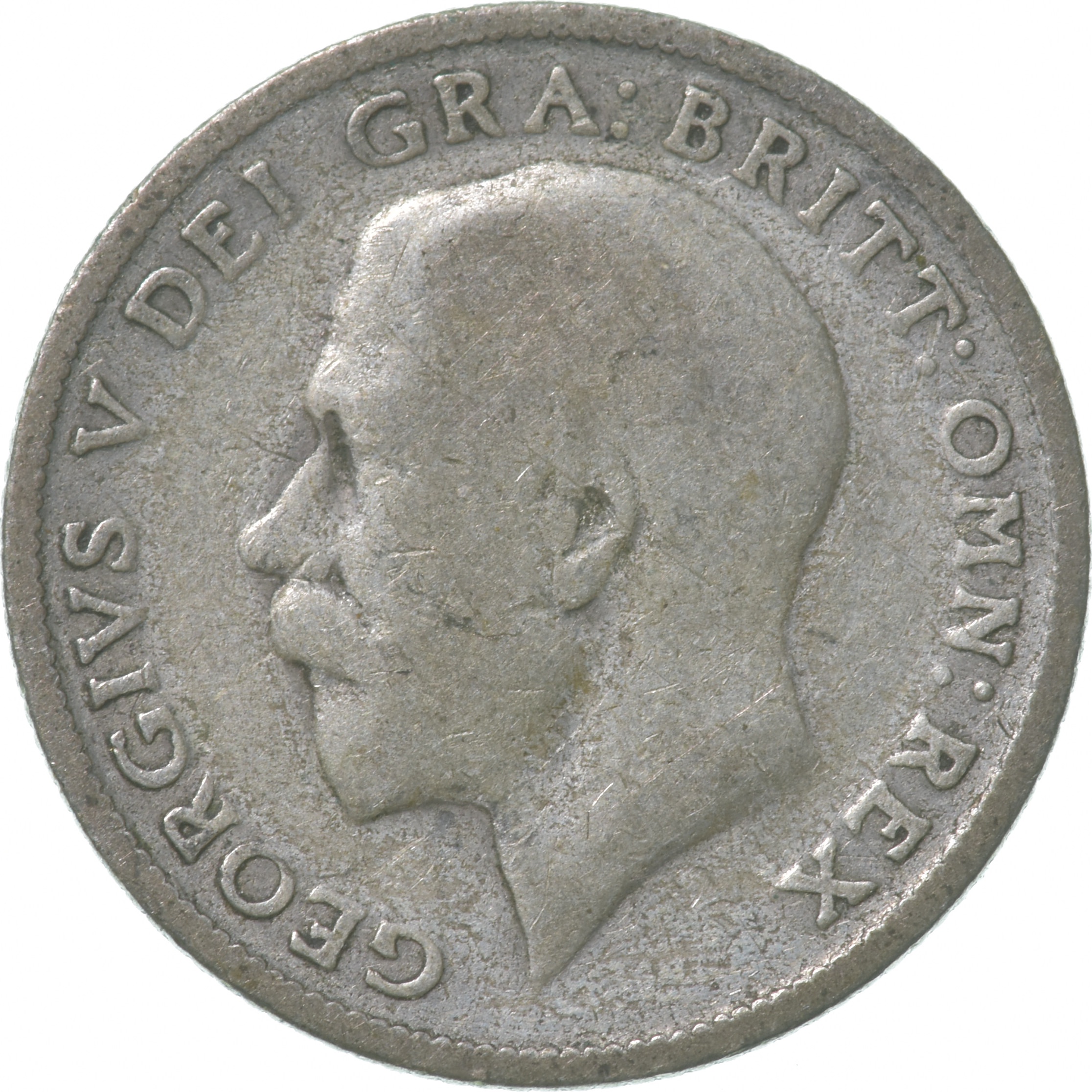 SILVER - Roughly the Size of a Dime - 1923 Great Britain 6 Pence ...