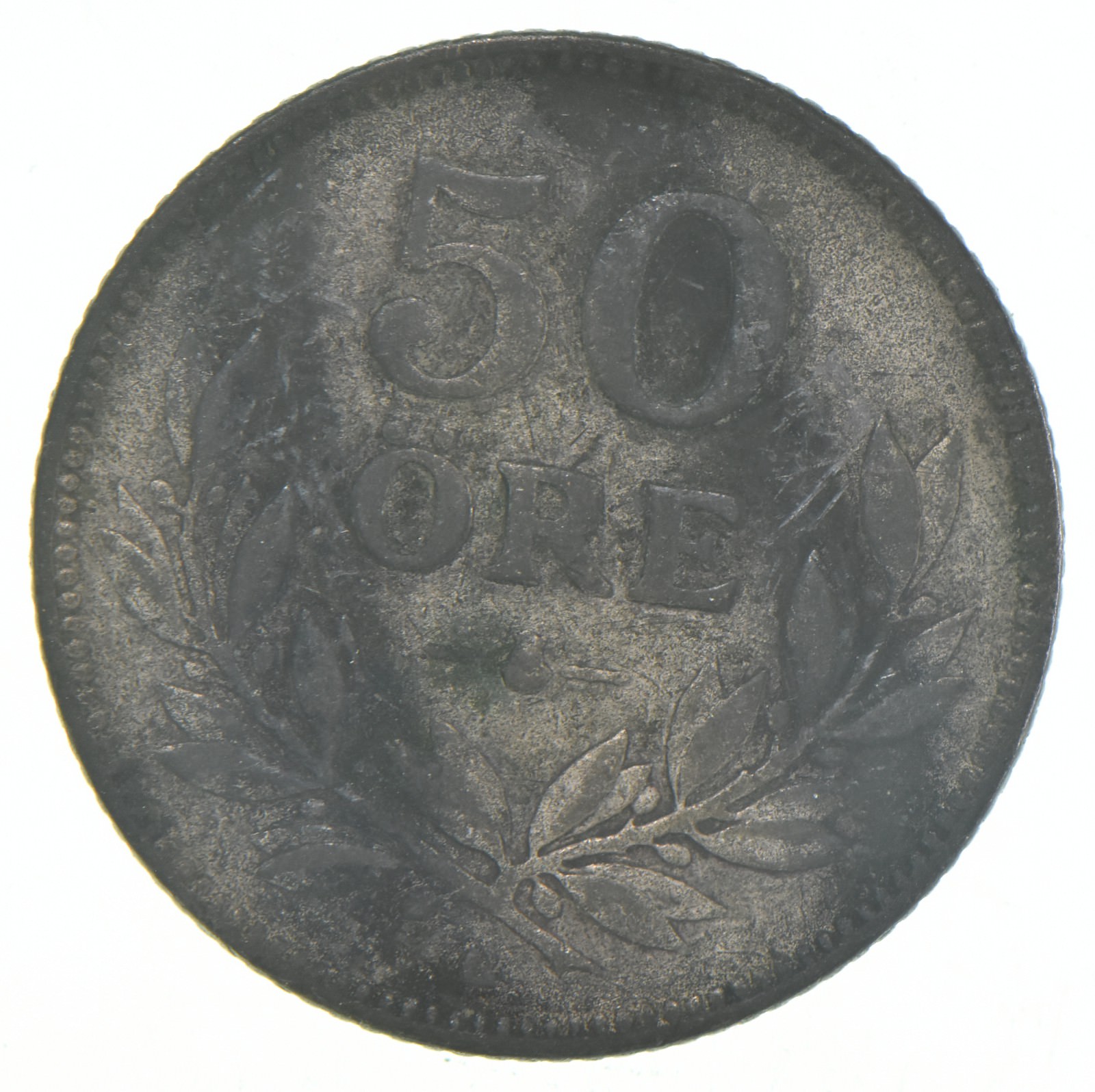 SILVER - Roughly the Size of a Dime - 1935 Sweden 50 Ore - World Silver ...