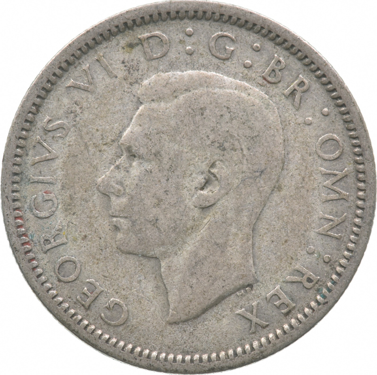 SILVER - Roughly the Size of a Dime - 1937 Great Britain 6 Pence ...