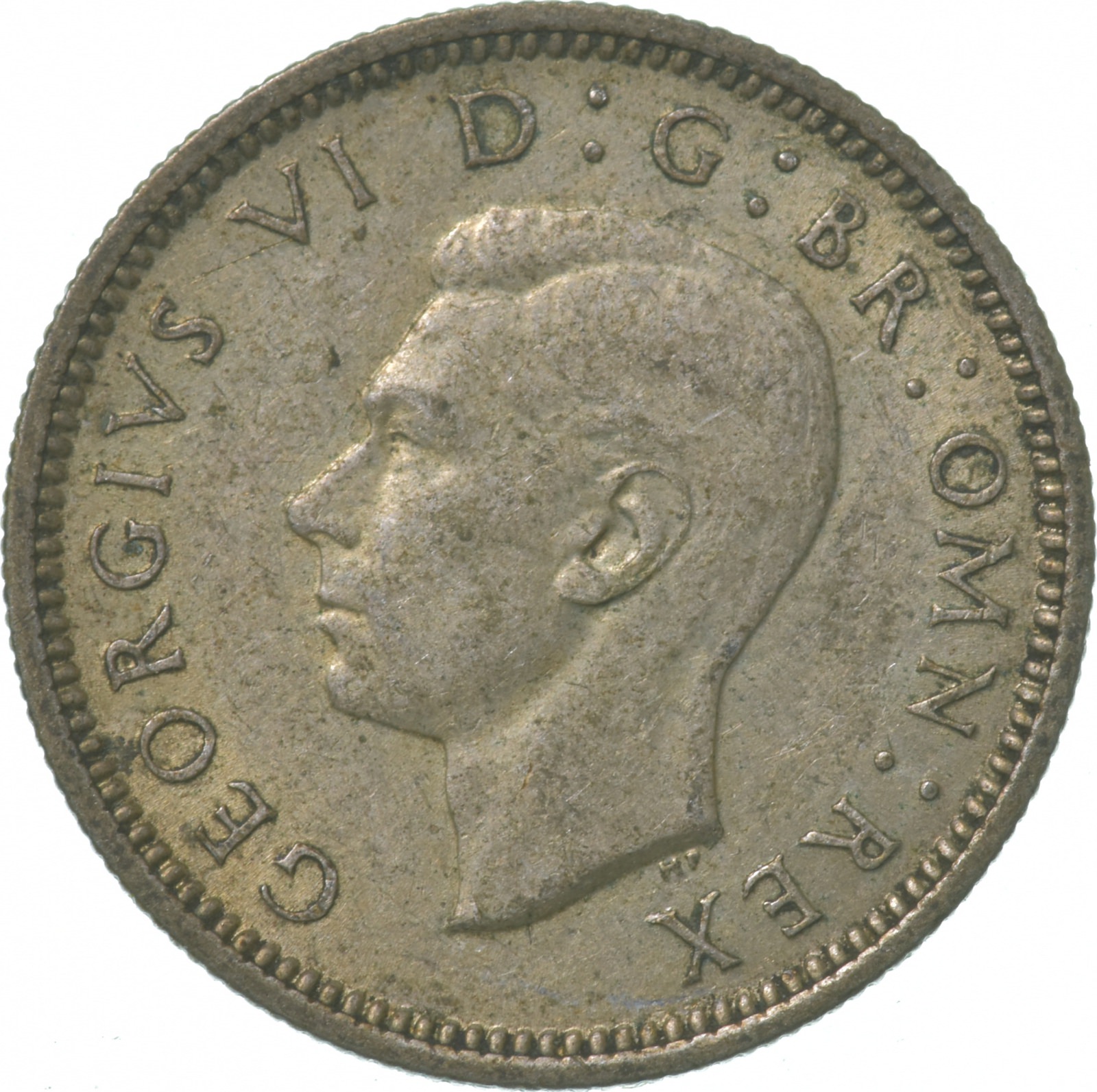 SILVER - Roughly the Size of a Dime - 1937 Great Britain 6 Pence ...