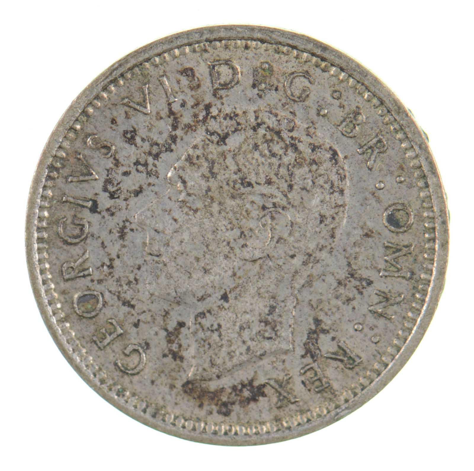 SILVER - Roughly the Size of a Dime - 1941 Great Britain 3 Pence ...