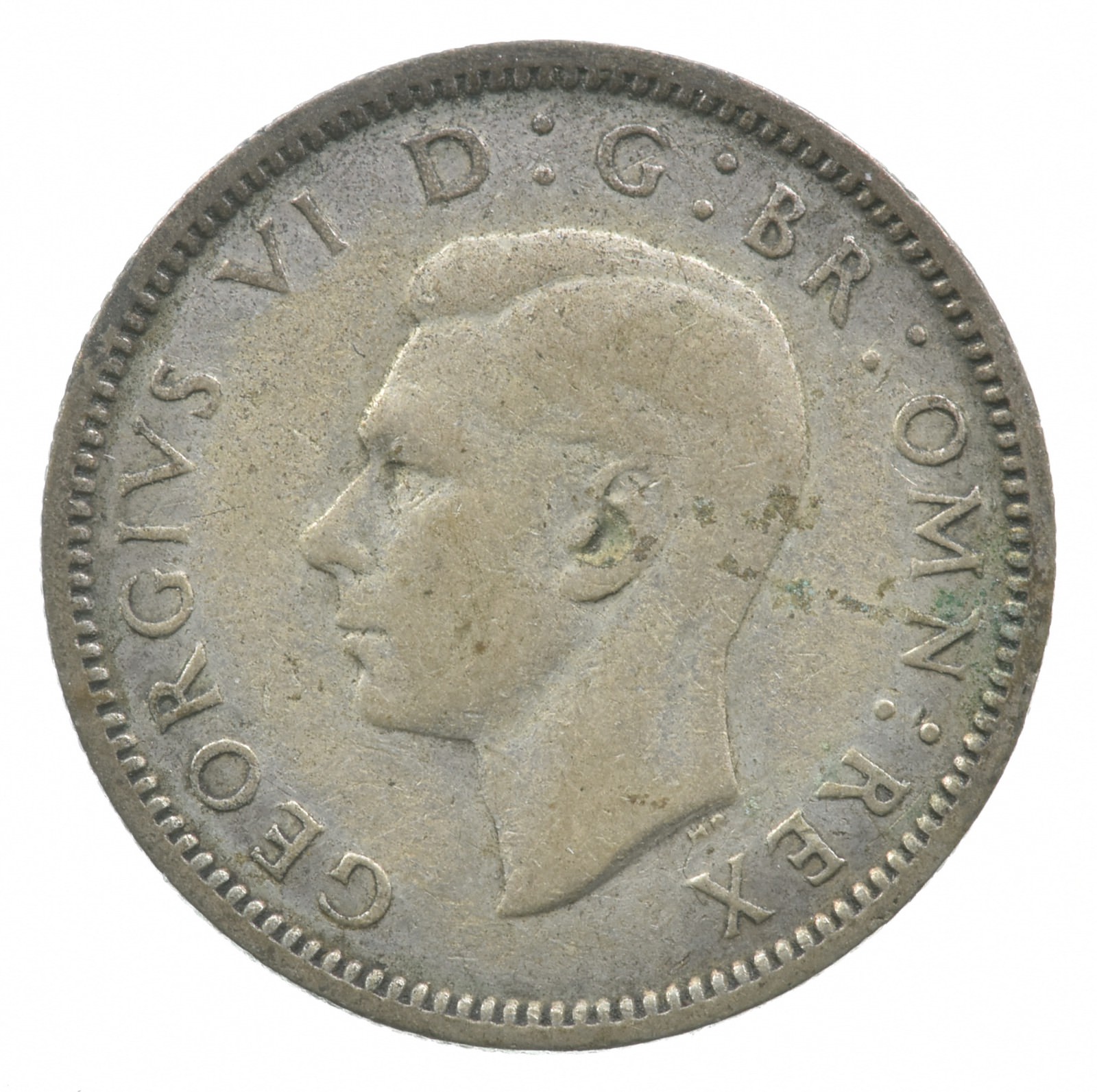SILVER - Roughly the Size of a Dime - 1942 Great Britain 6 Pence ...