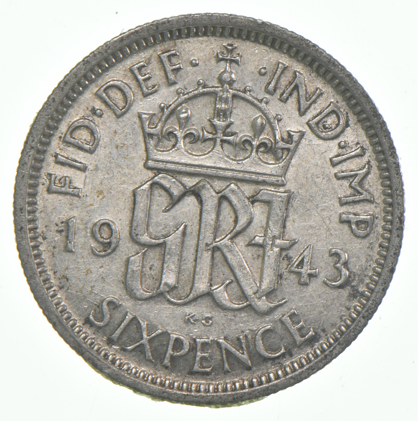 SILVER - Roughly the Size of a Dime - 1943 Great Britain 6 Pence ...