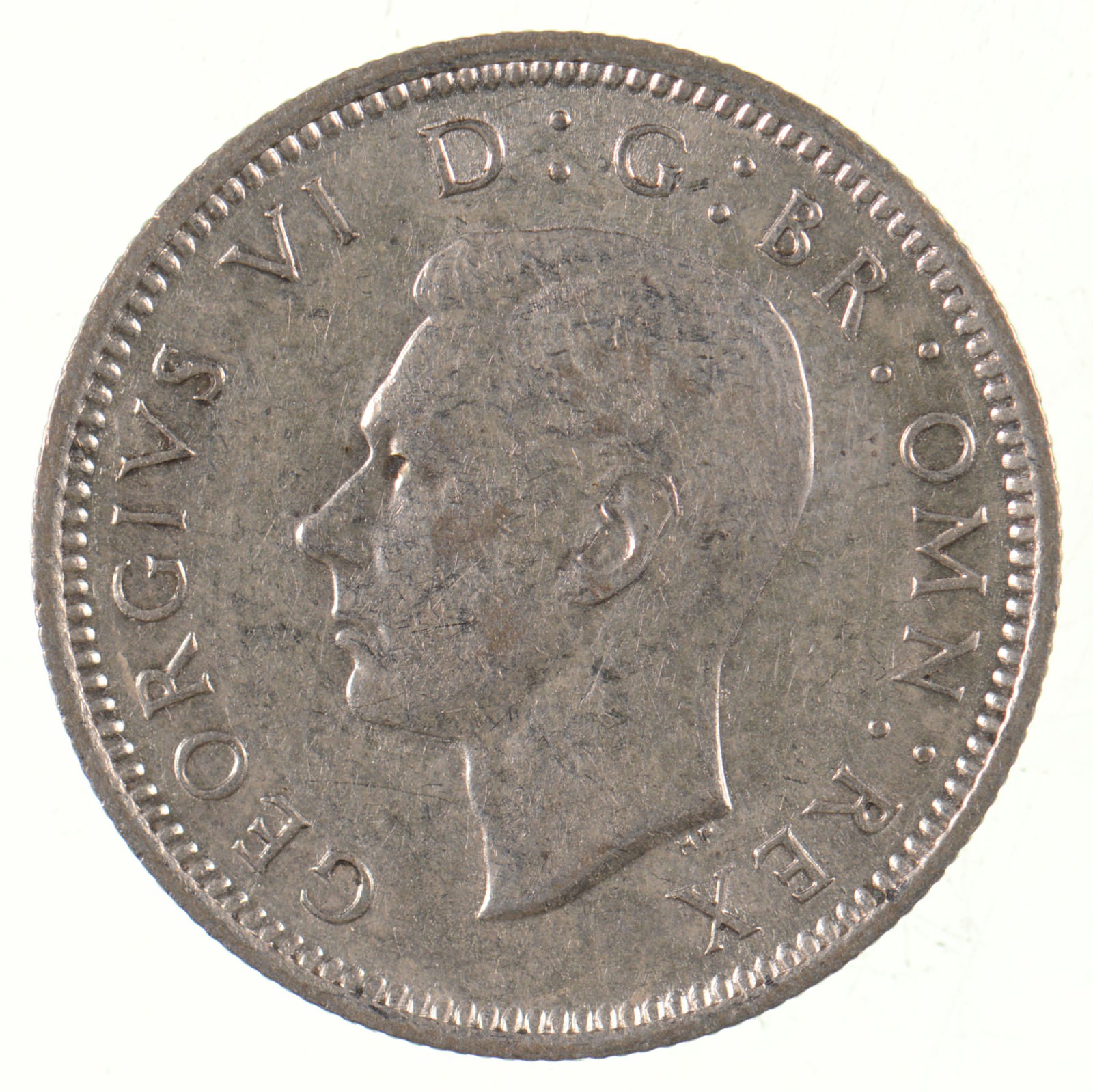 SILVER - Roughly the Size of a Dime - 1944 Great Britain 6 Pence ...