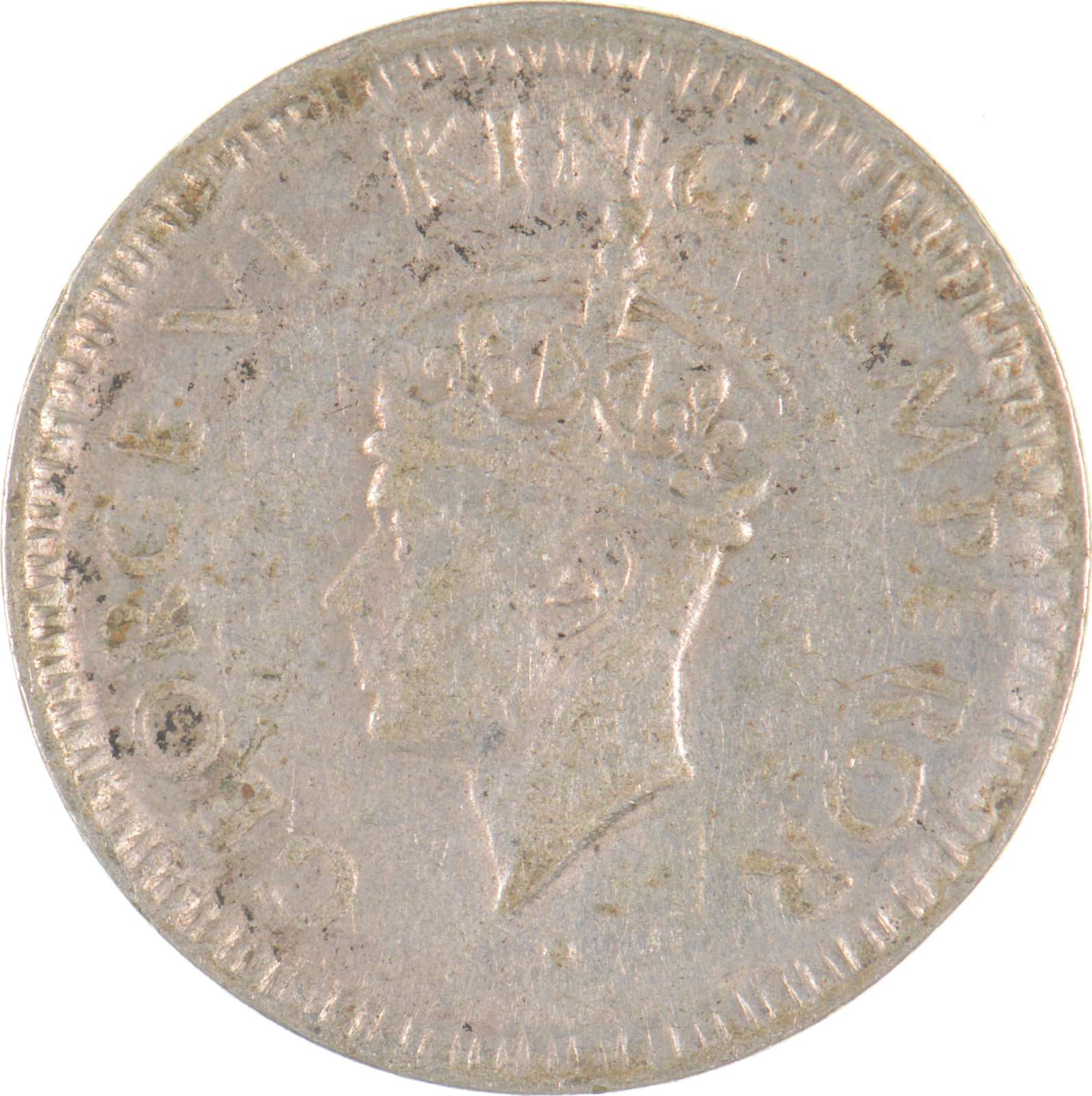 SILVER - Roughly the Size of a Dime - 1944 India 1/4 Rupee - World ...