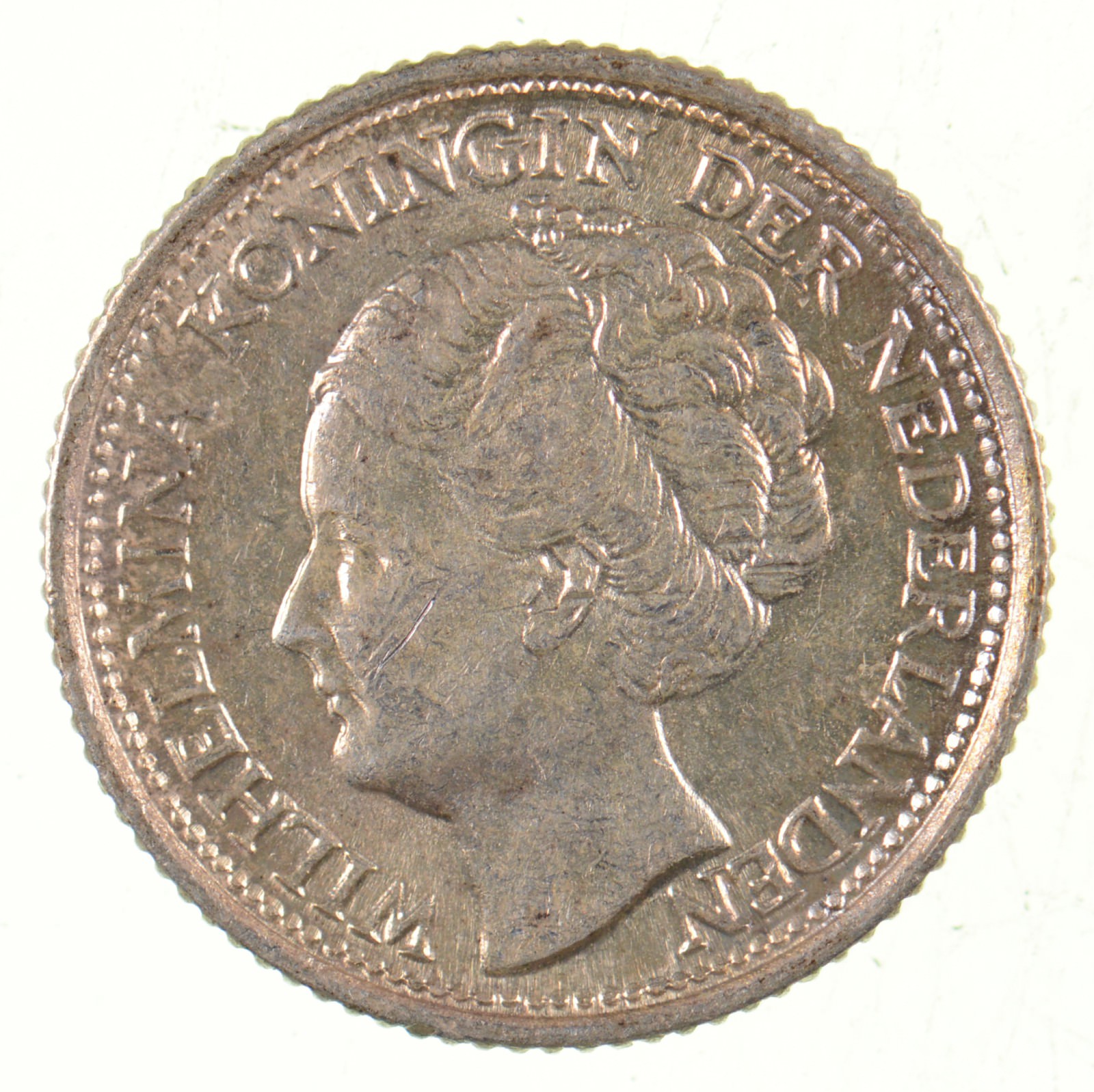 SILVER - Roughly the Size of a Dime - 1944 Netherlands 10 Cents - World ...
