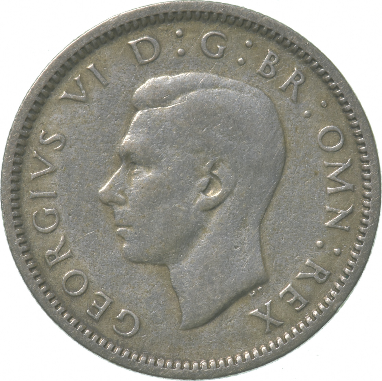 SILVER - Roughly the Size of a Dime - 1945 Great Britain 6 Pence ...