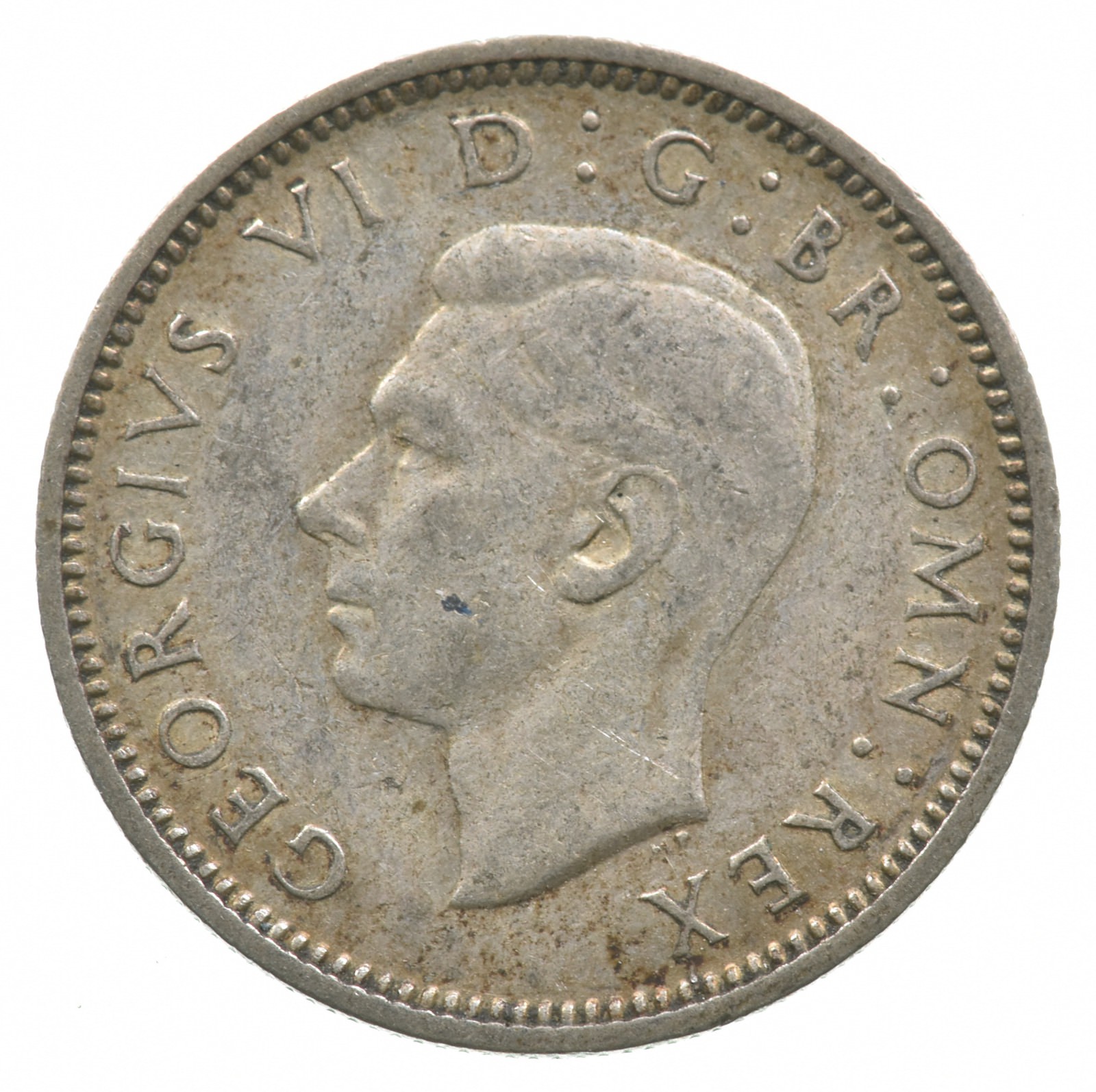 SILVER - Roughly the Size of a Dime - 1946 Great Britain 6 Pence ...
