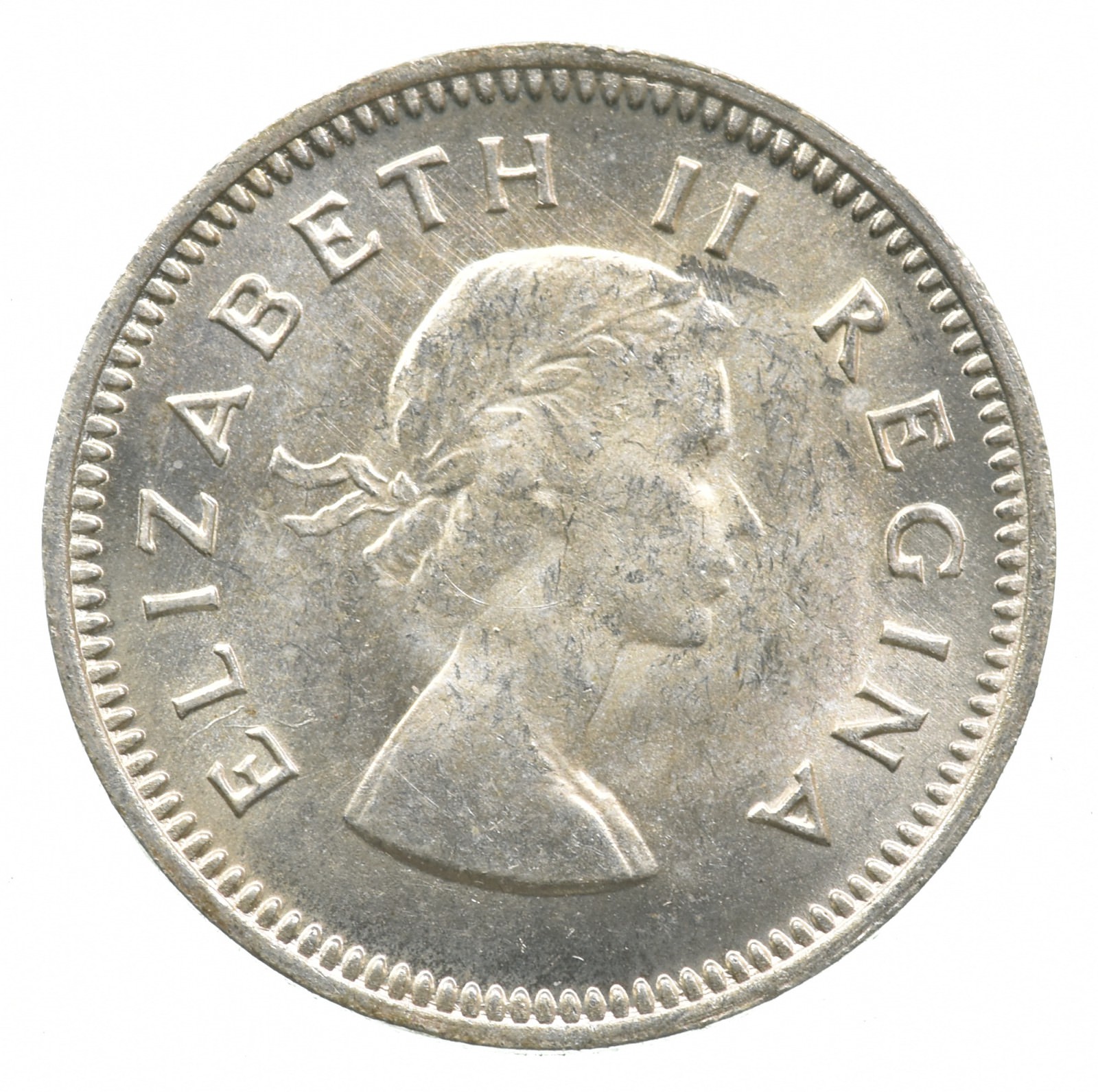 SILVER - Roughly the Size of a Dime - 1959 South Africa 3 Pence - World ...