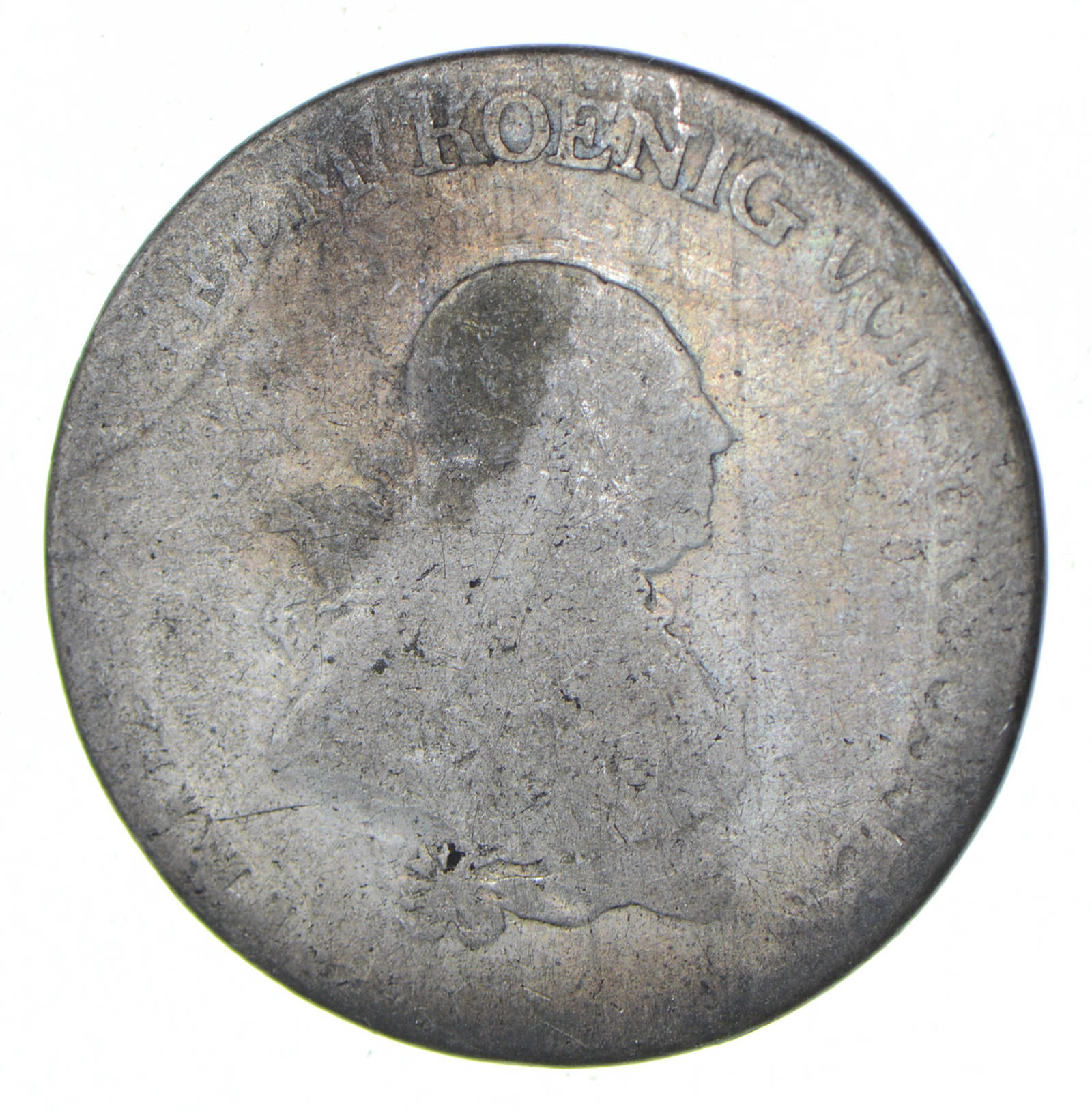 SILVER - Roughly the Size of a Half Dollar - 1793 German States Prussia ...