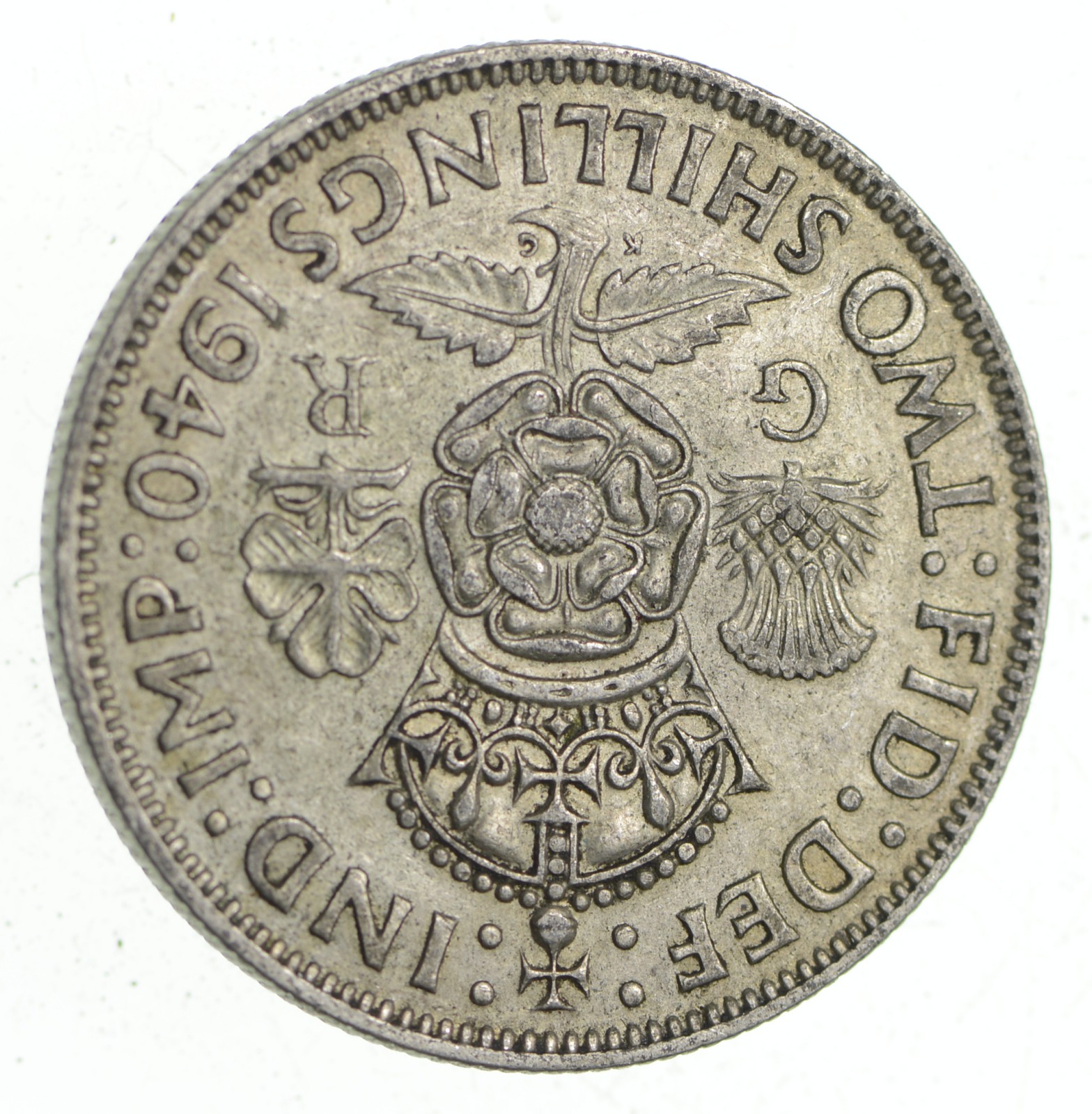 SILVER - Roughly the Size of a Half Dollar - 1940 Great Britain 2 ...